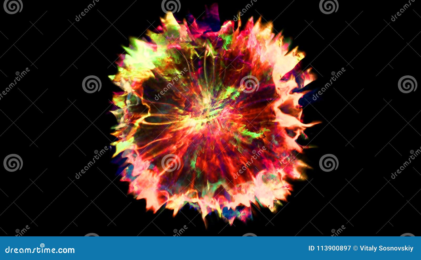 3D Rendering of Explosion, Smoke, Effect Shock Wave and Diverging Waves ...