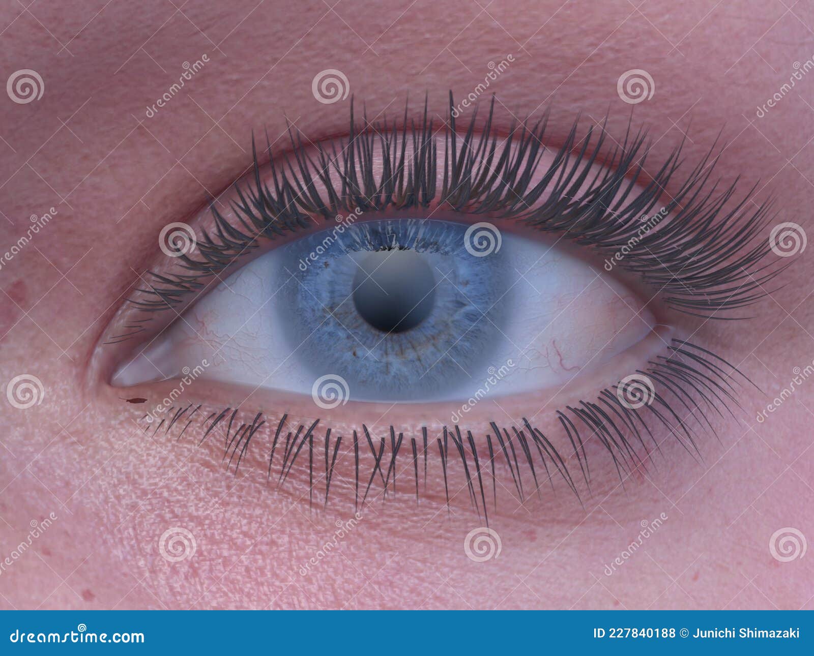 3D rendering of eye make stock illustration. Illustration of person ...