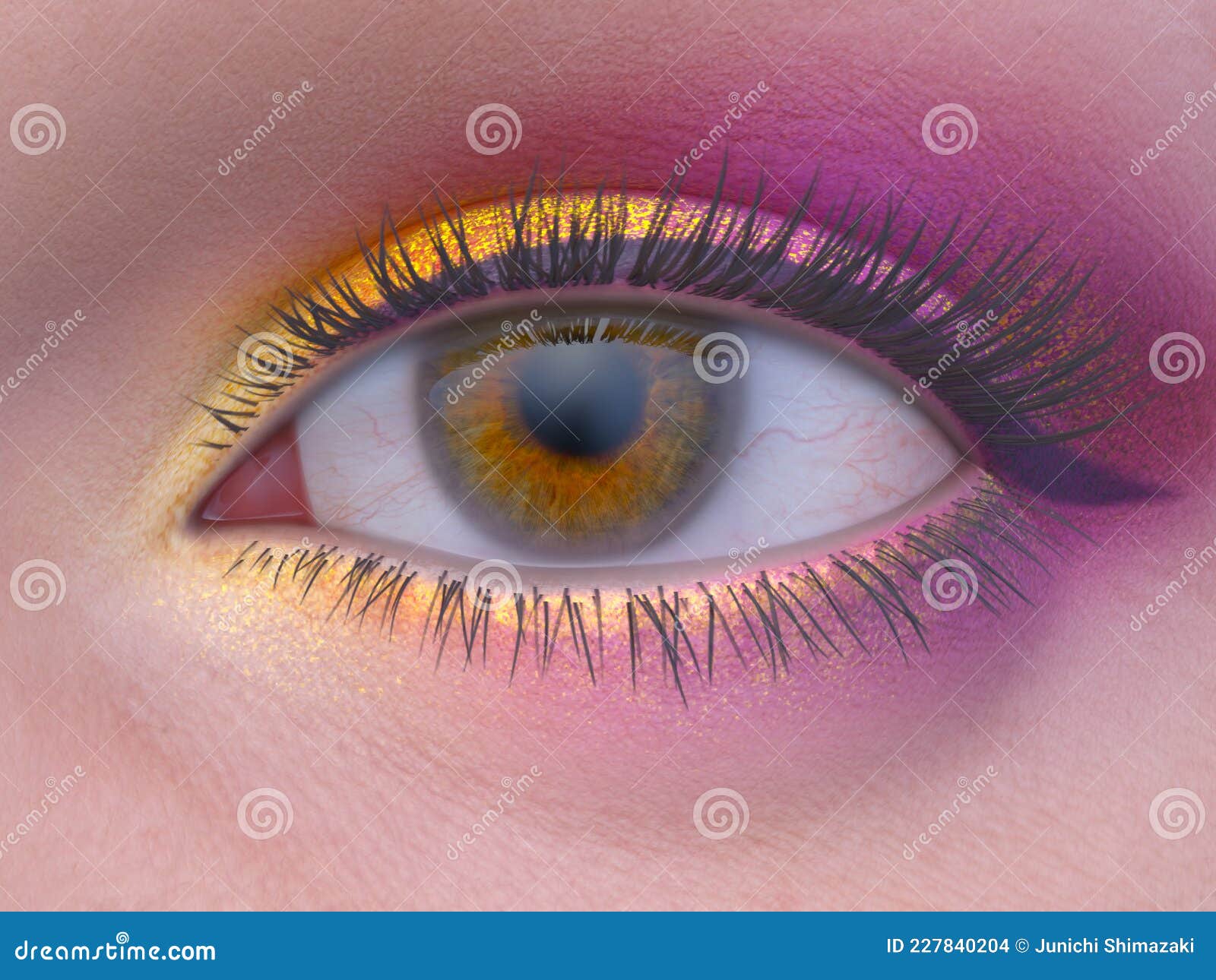 3D rendering of eye make stock illustration. Illustration of rendering ...