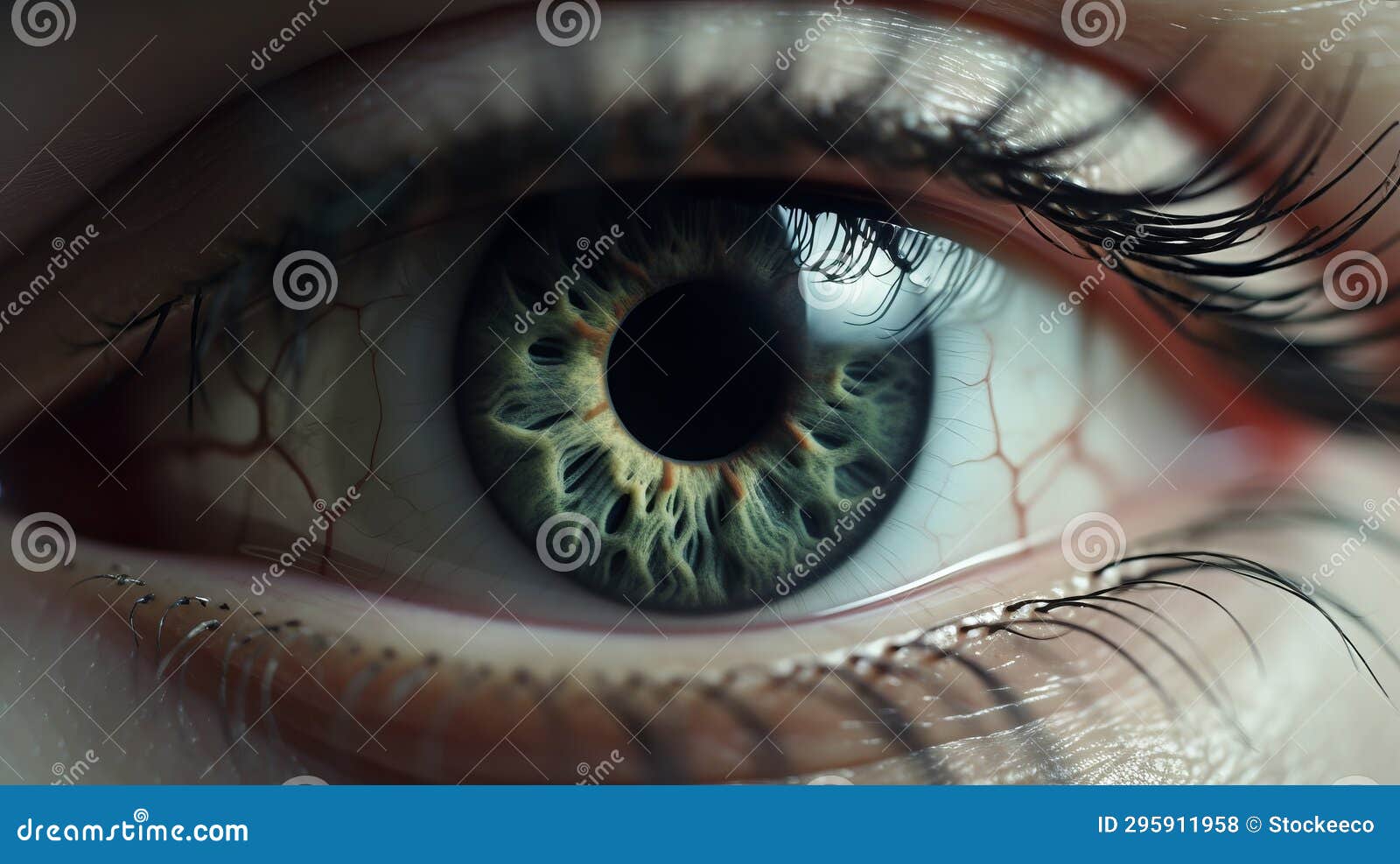 Super Realistic Rabbit Eye Close-up: Navy and Emerald Iris by Michal ...