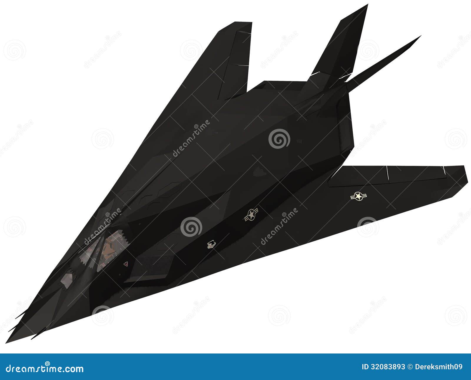 3d Rendering of a F117 Fighter Stock Illustration - Illustration of ...