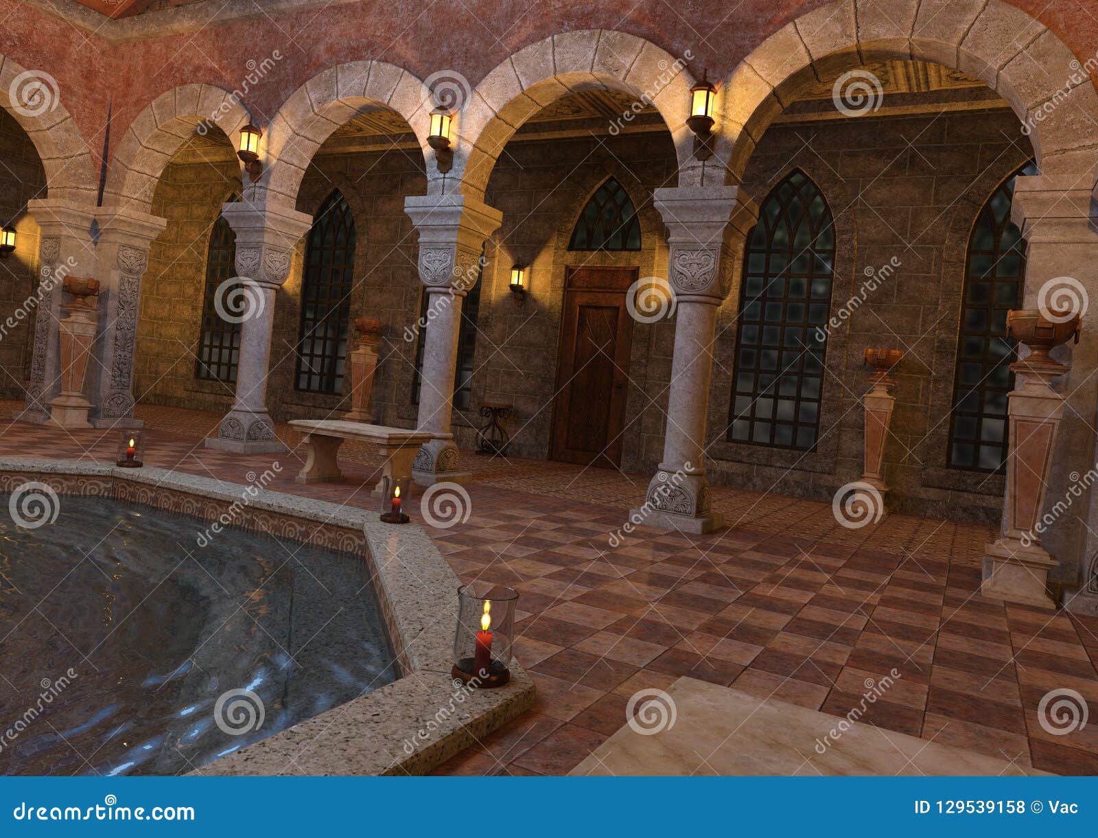 3D Rendering Fairy Tale Castle Stock Illustration - Illustration of ...