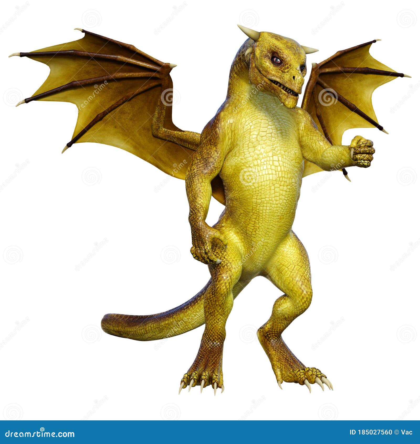 3D Rendering Fairy Tale Dragon on White Stock Illustration ...