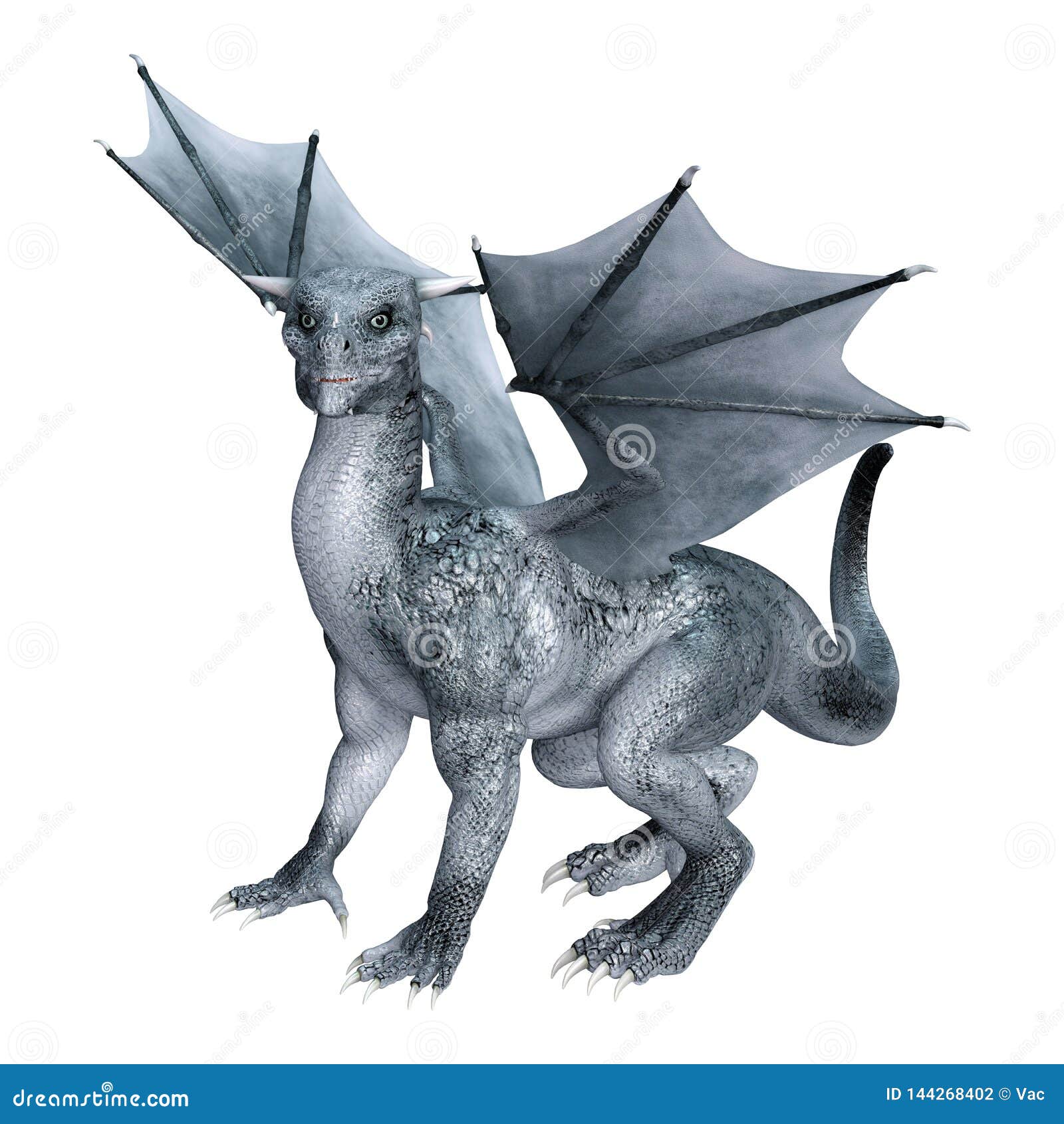 3D Rendering Fairy Tale Dragon on White Stock Illustration ...
