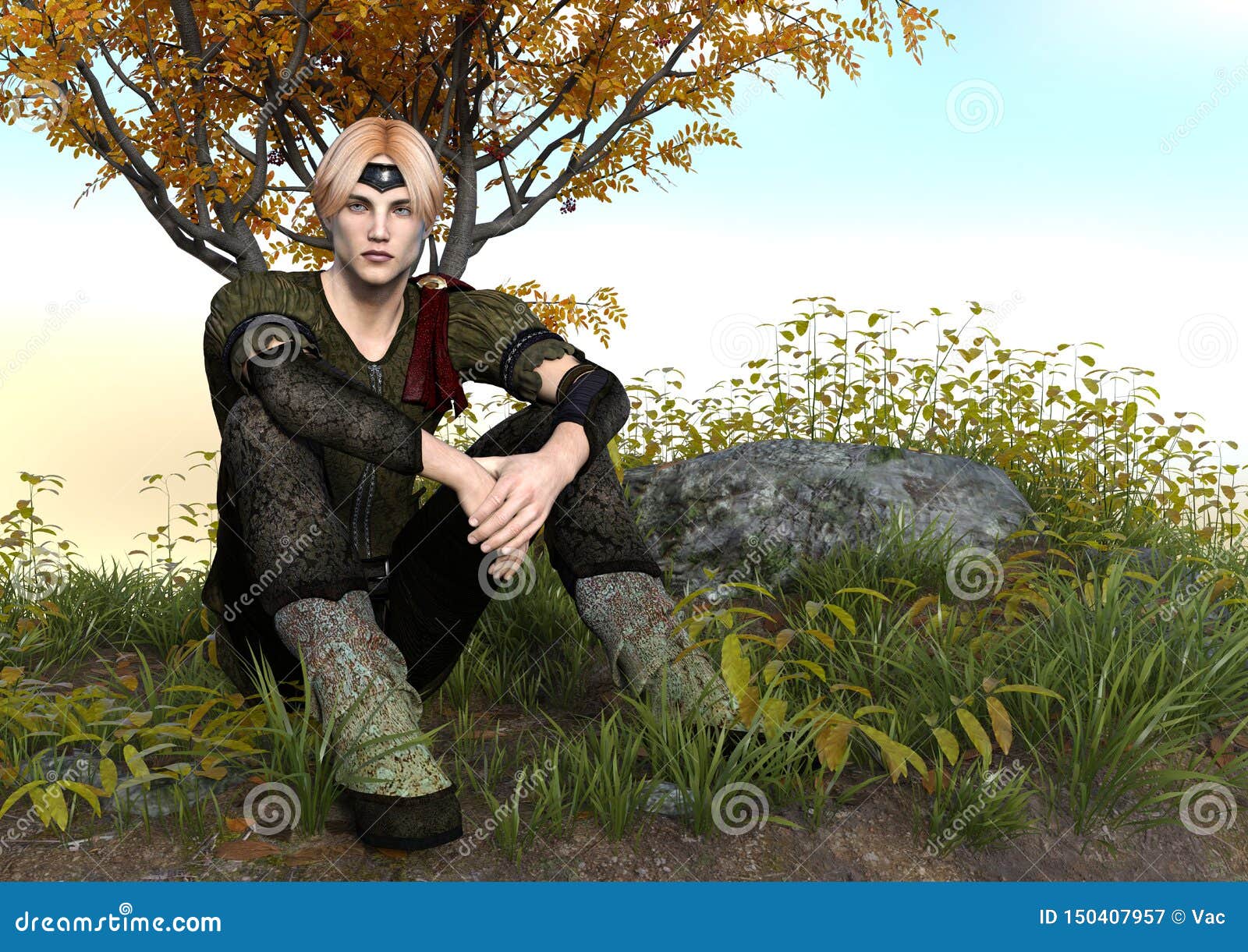 3D Rendering Fairy Tale Prince Stock Illustration - Illustration of ...