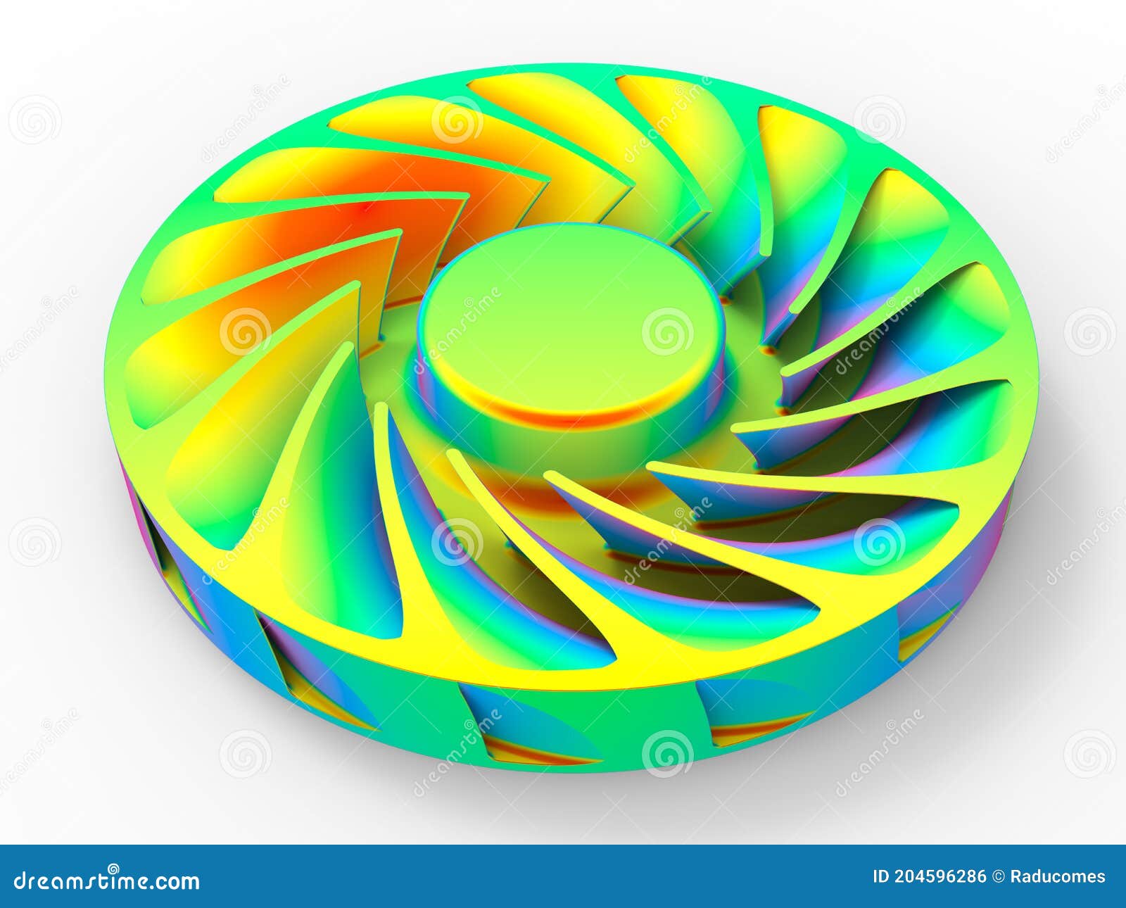 3D Rendering - Fan Finite Element Analysis Royalty-Free Illustration ...