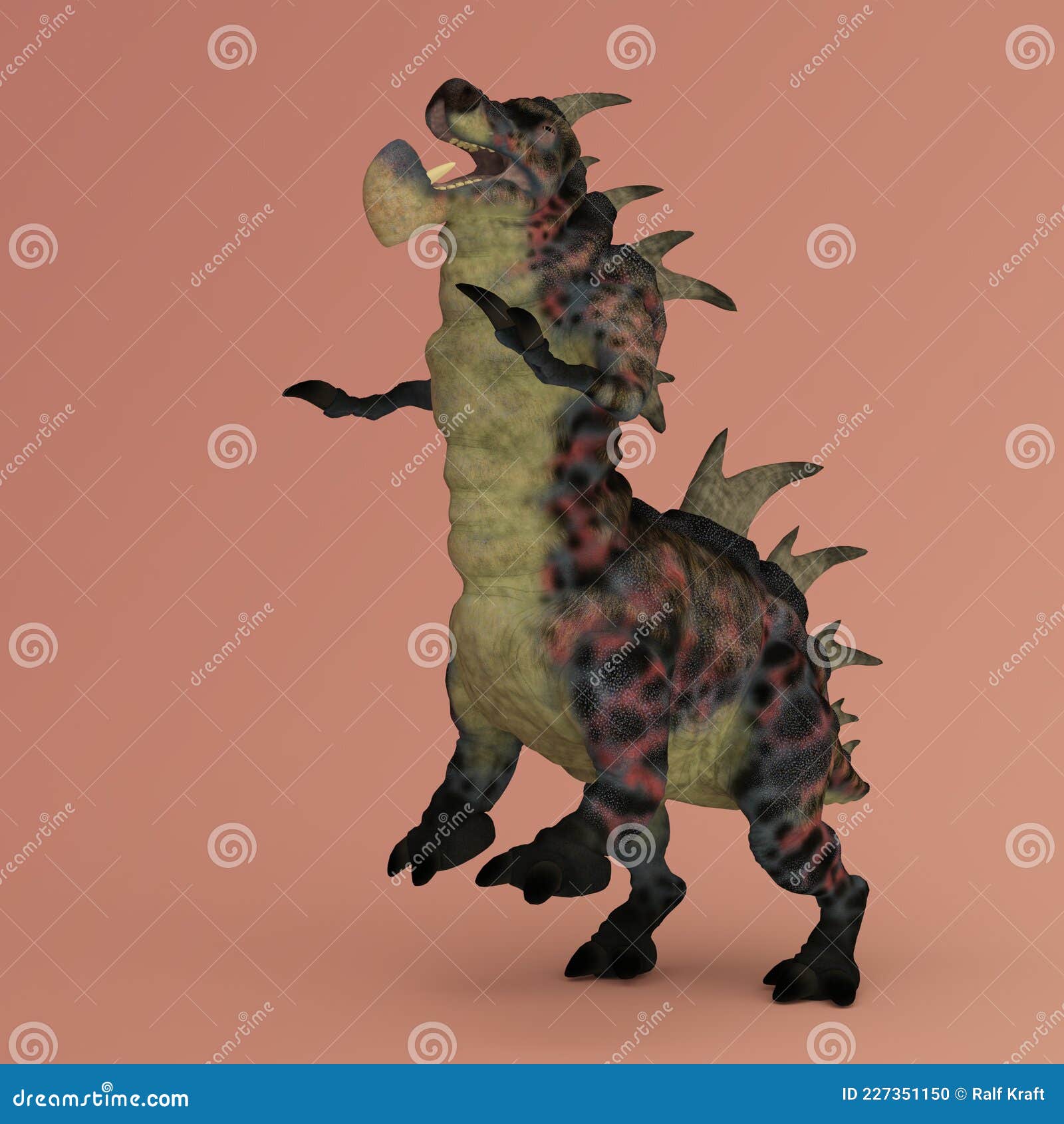 3d-illustration of an Dinosaur Centipede Fantasy Creature Stock ...