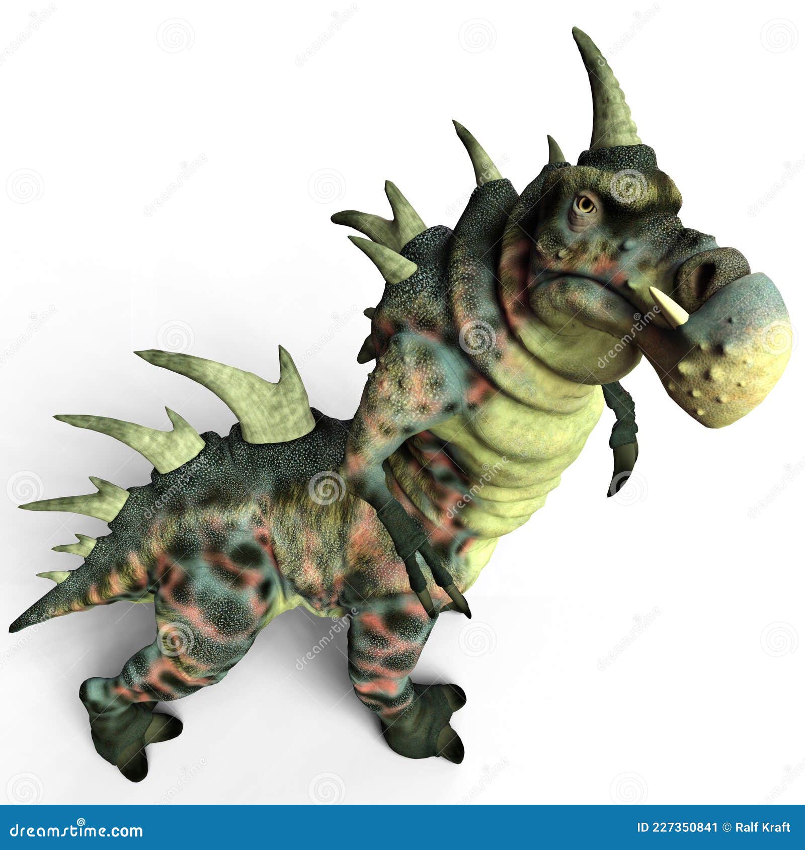 3d-illustration of an Isolated Dinosaur Centipede Fantasy Creature ...