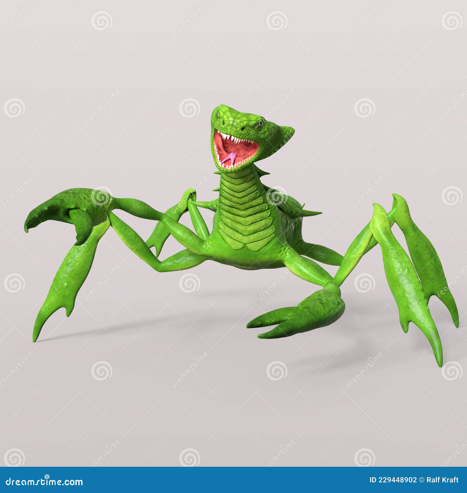 3d-illustration of an Isolated Alien Mantis Stock Illustration ...