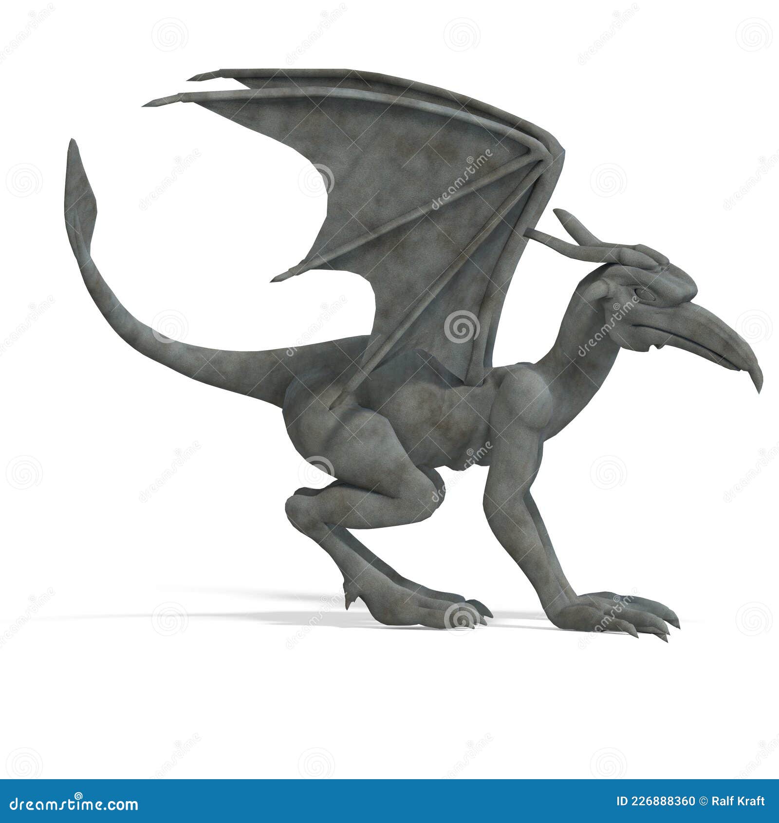 3d-illustration of an Isolated Mystical Fantasy Gargoyle Stock ...
