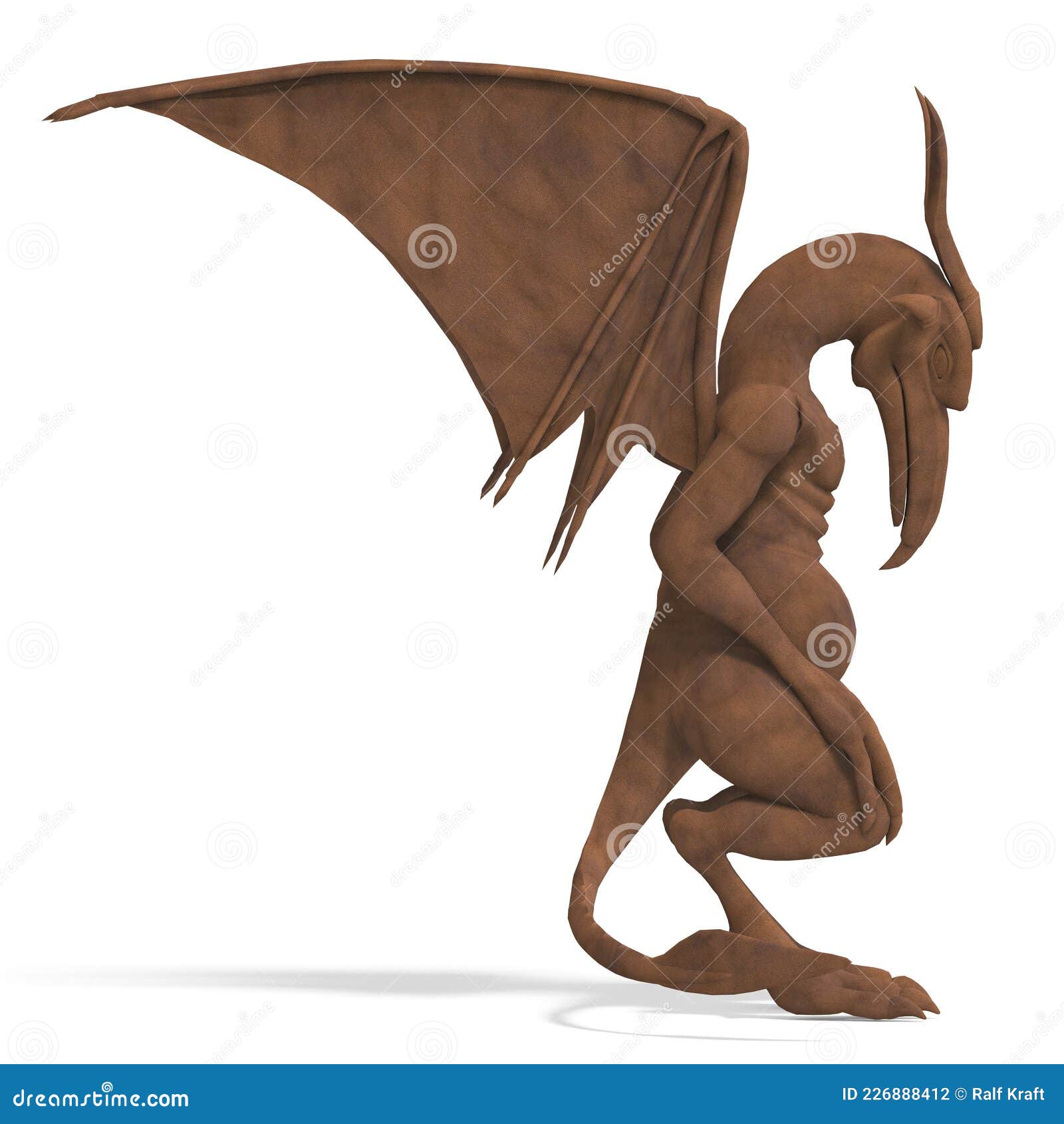 3d-illustration of an Isolated Mystical Fantasy Gargoyle Stock ...