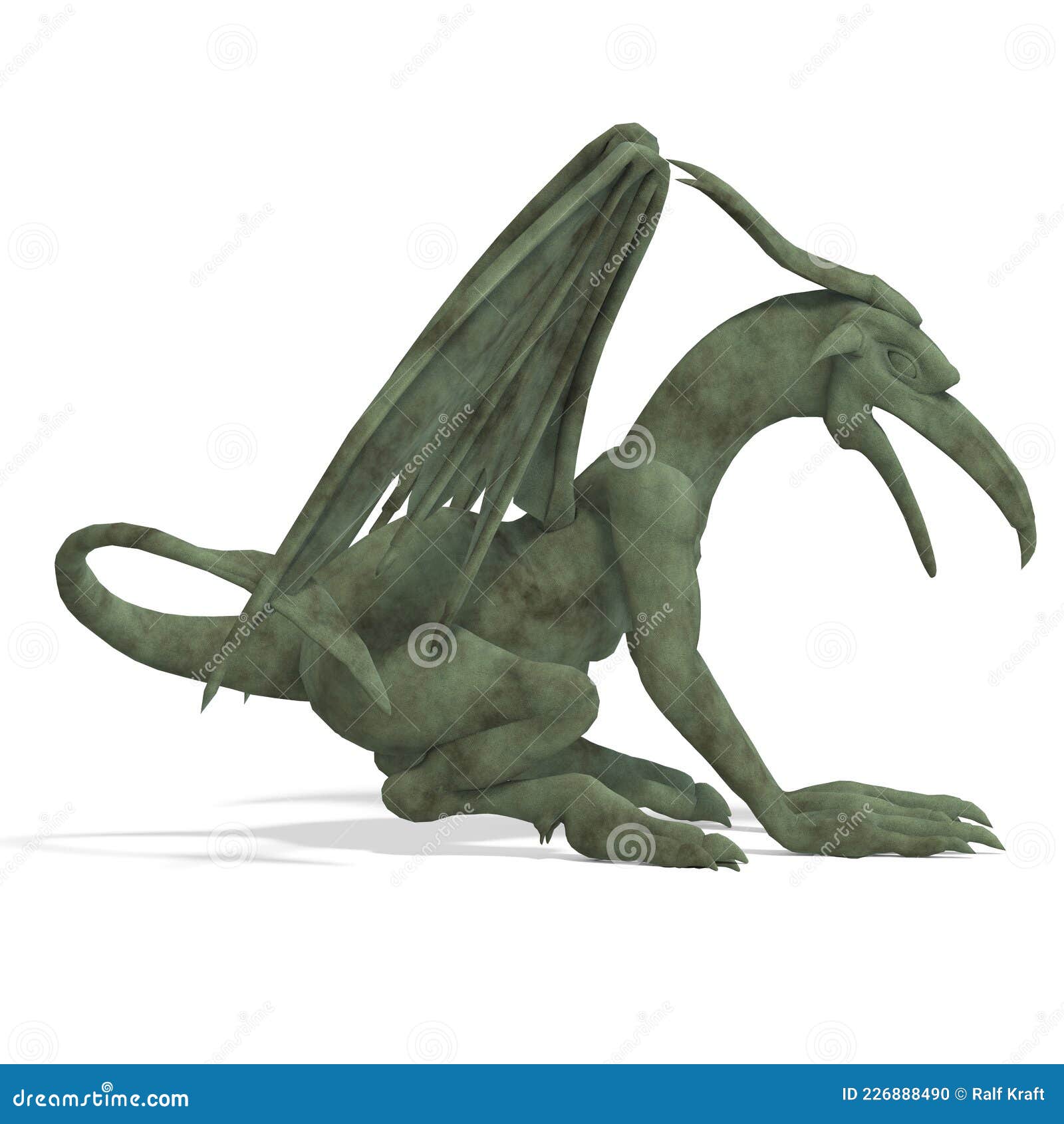 3d-illustration of an Isolated Mystical Fantasy Gargoyle Stock ...