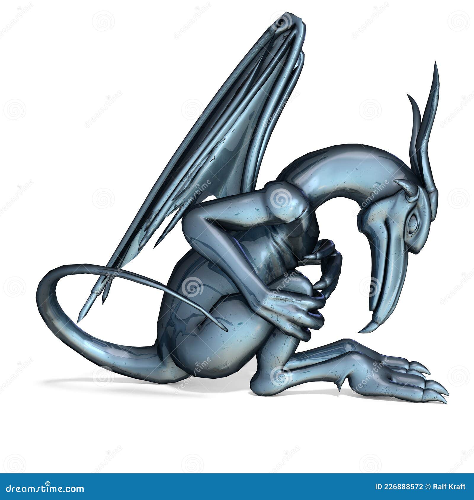 3d-illustration of an Isolated Mystical Fantasy Gargoyle Stock ...