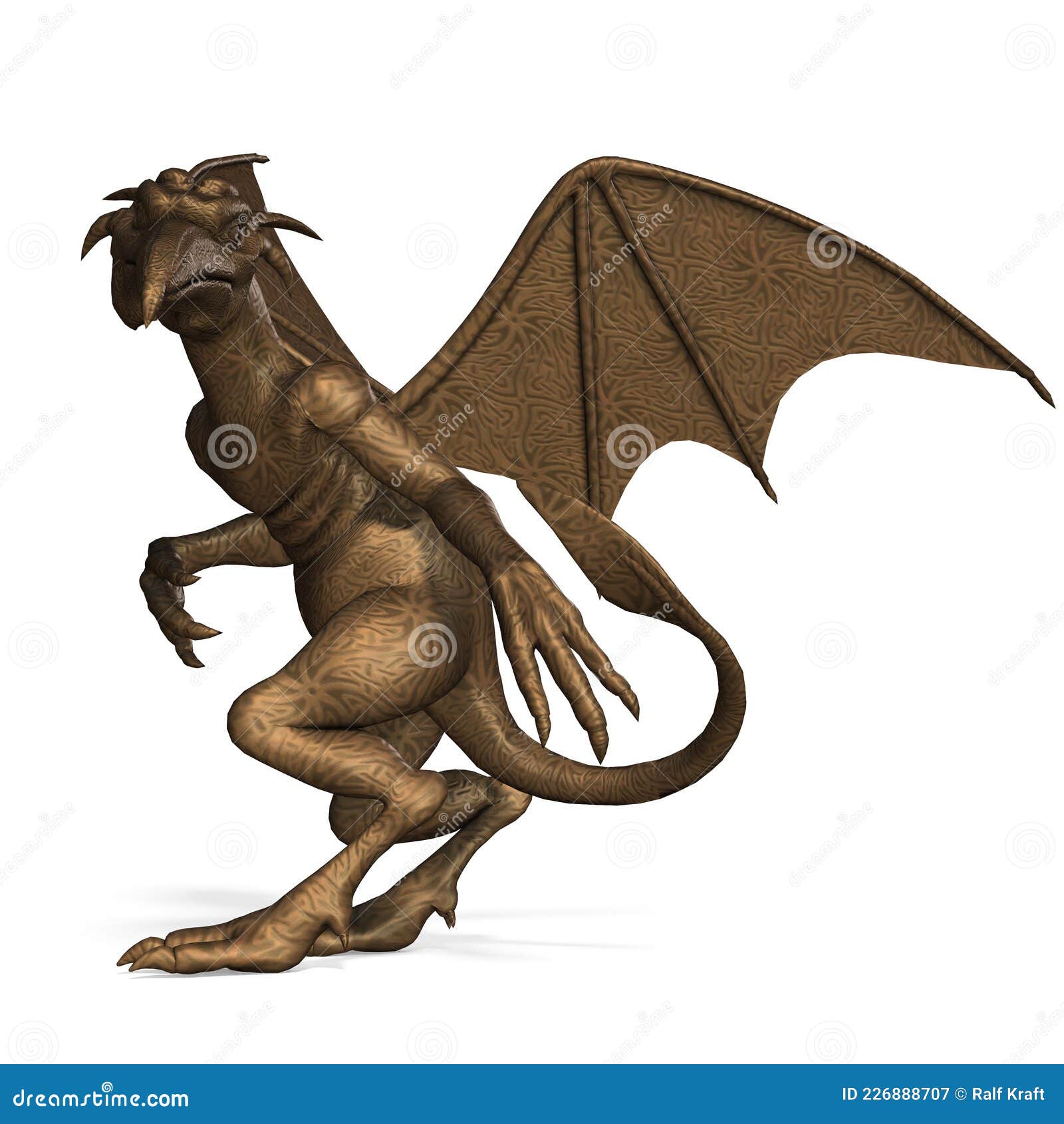 3d-illustration of an Isolated Mystical Fantasy Gargoyle Stock ...