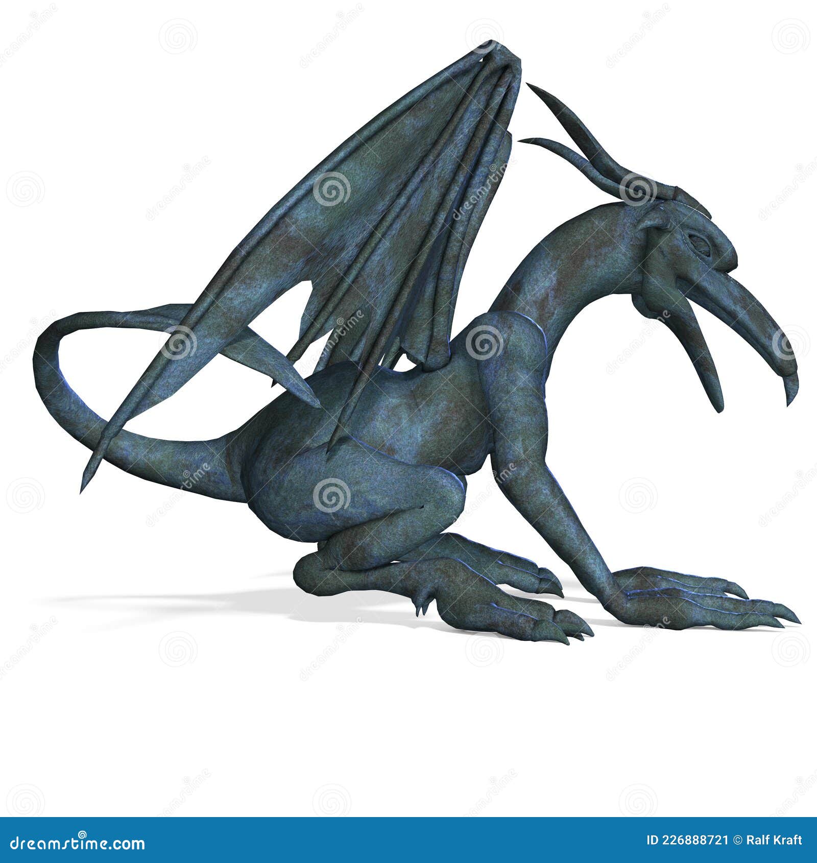 3d-illustration of an Isolated Mystical Fantasy Gargoyle Stock ...