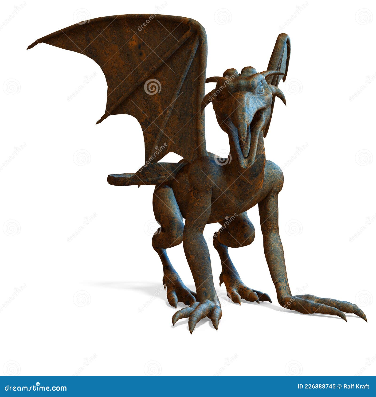 3d-illustration of an Isolated Mystical Fantasy Gargoyle Stock ...