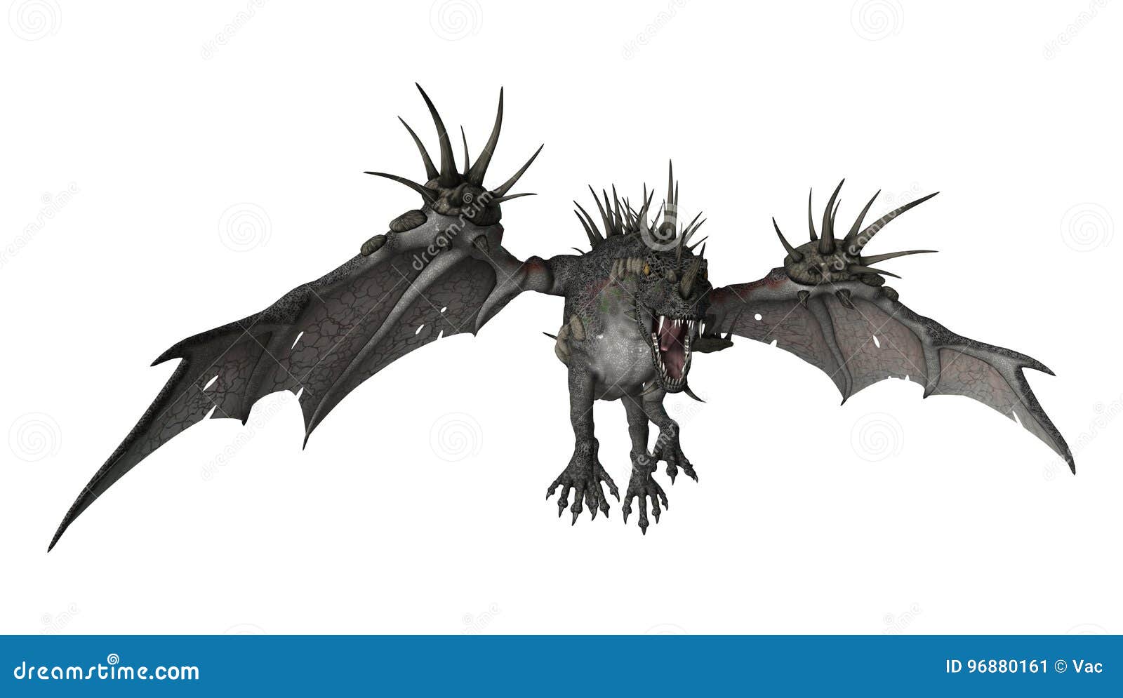 Red Spiky Aggressive Malignant Bacteria Monster With Sharp Teeth And ...