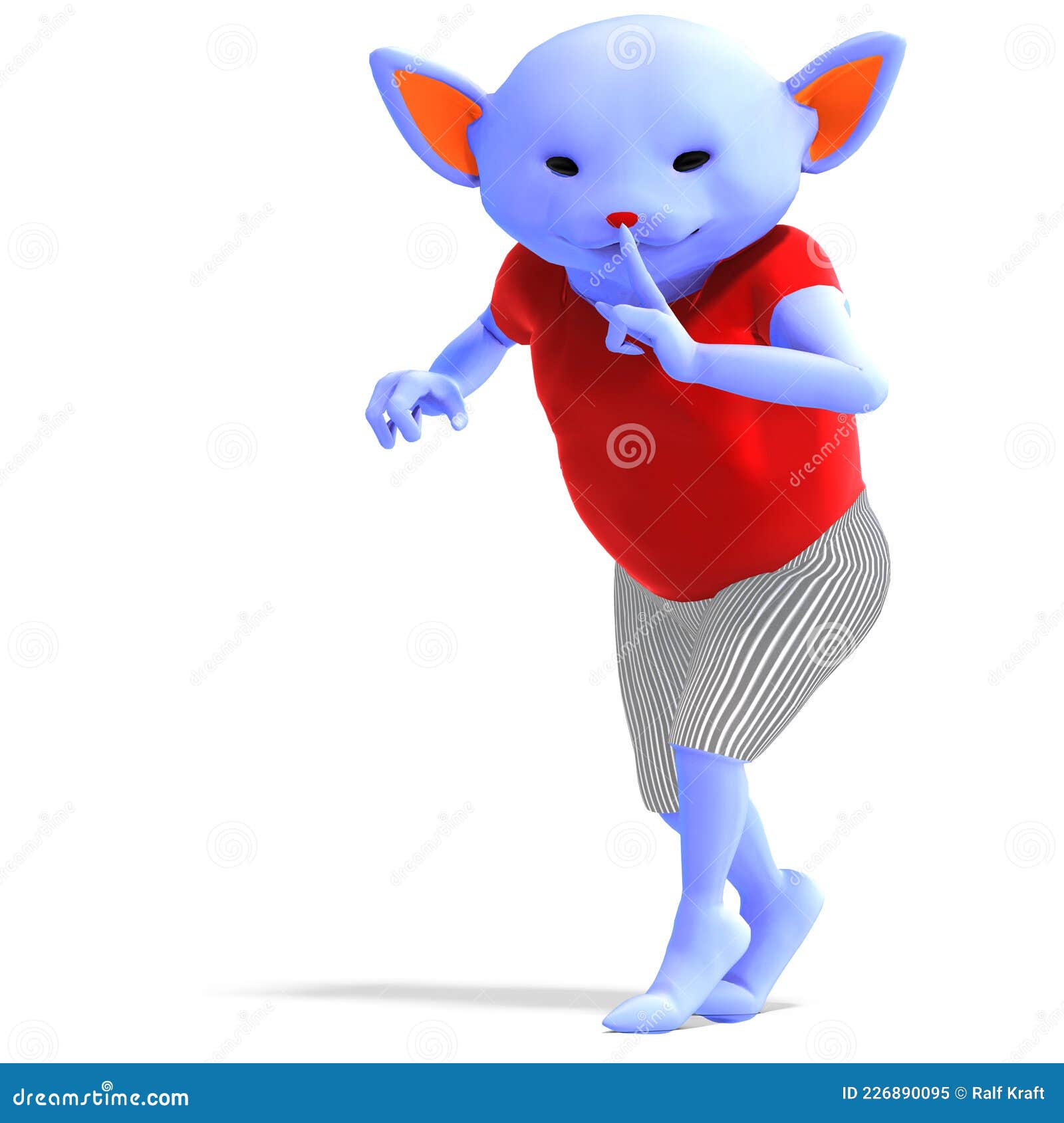 3d-illustration of an Isolated Fantasy Goblin Creature Stock ...