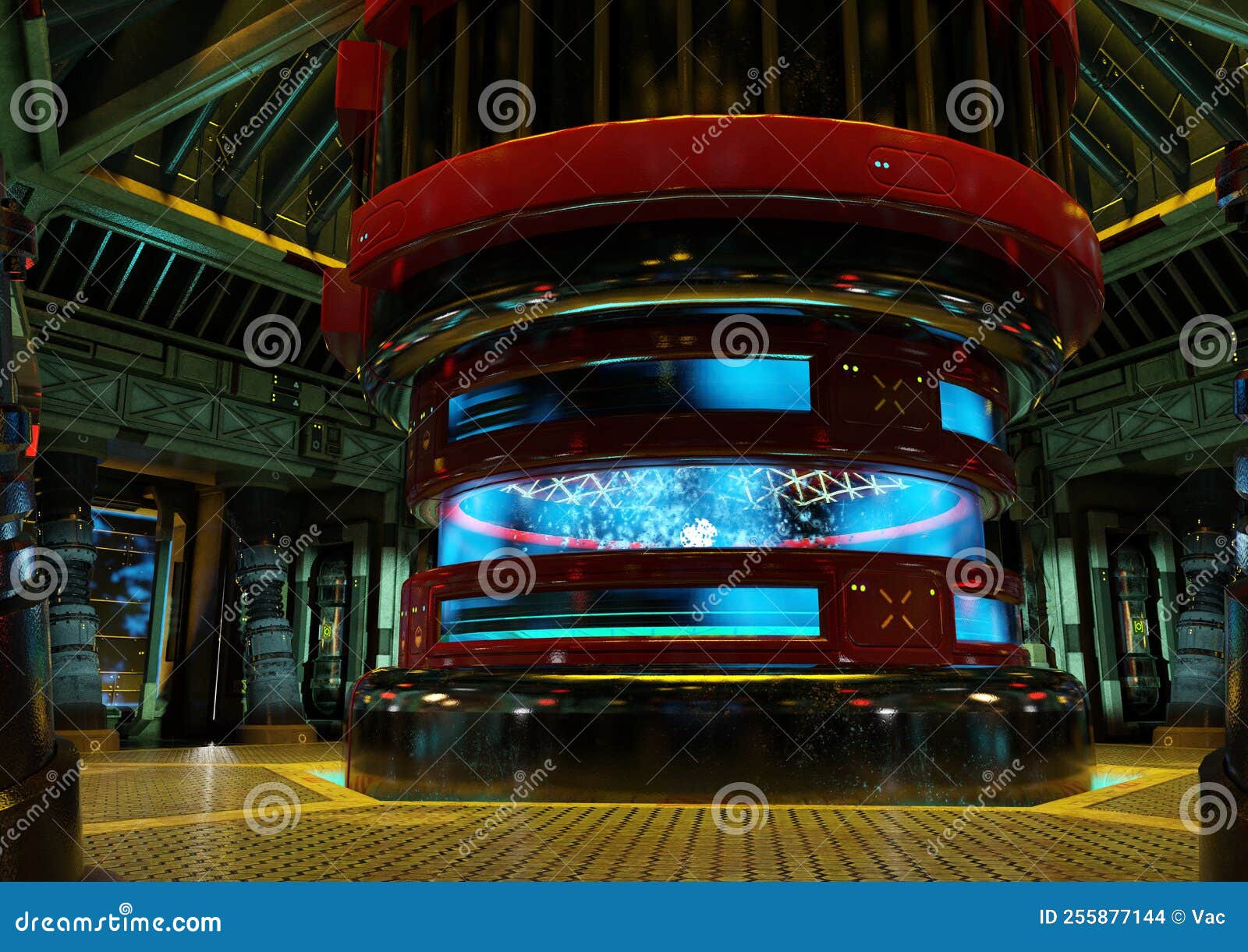 3D Rendering Fantasy Spaceship Stock Illustration - Illustration of ...