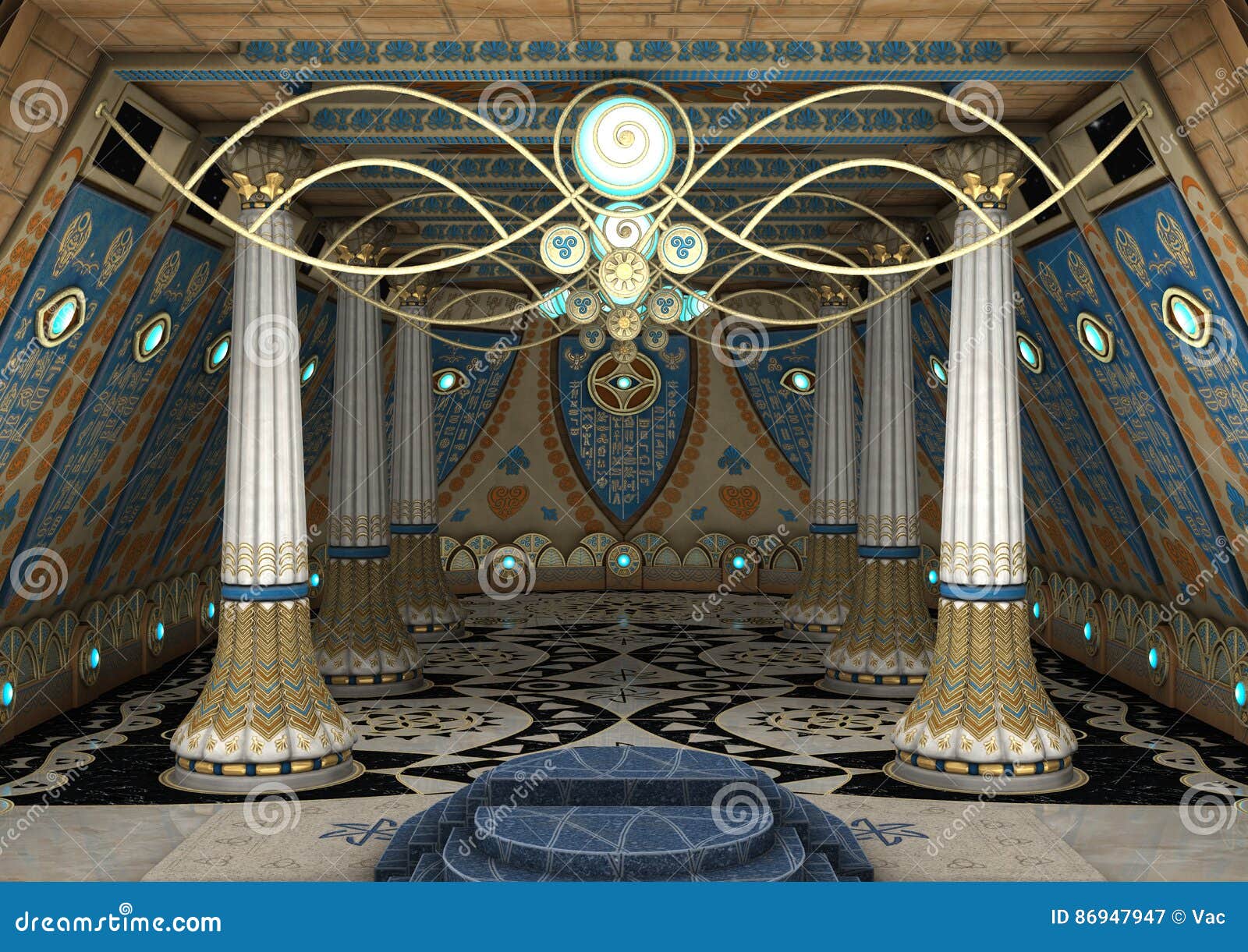 3D Rendering Fantasy Temple Stock Illustration - Illustration of ...