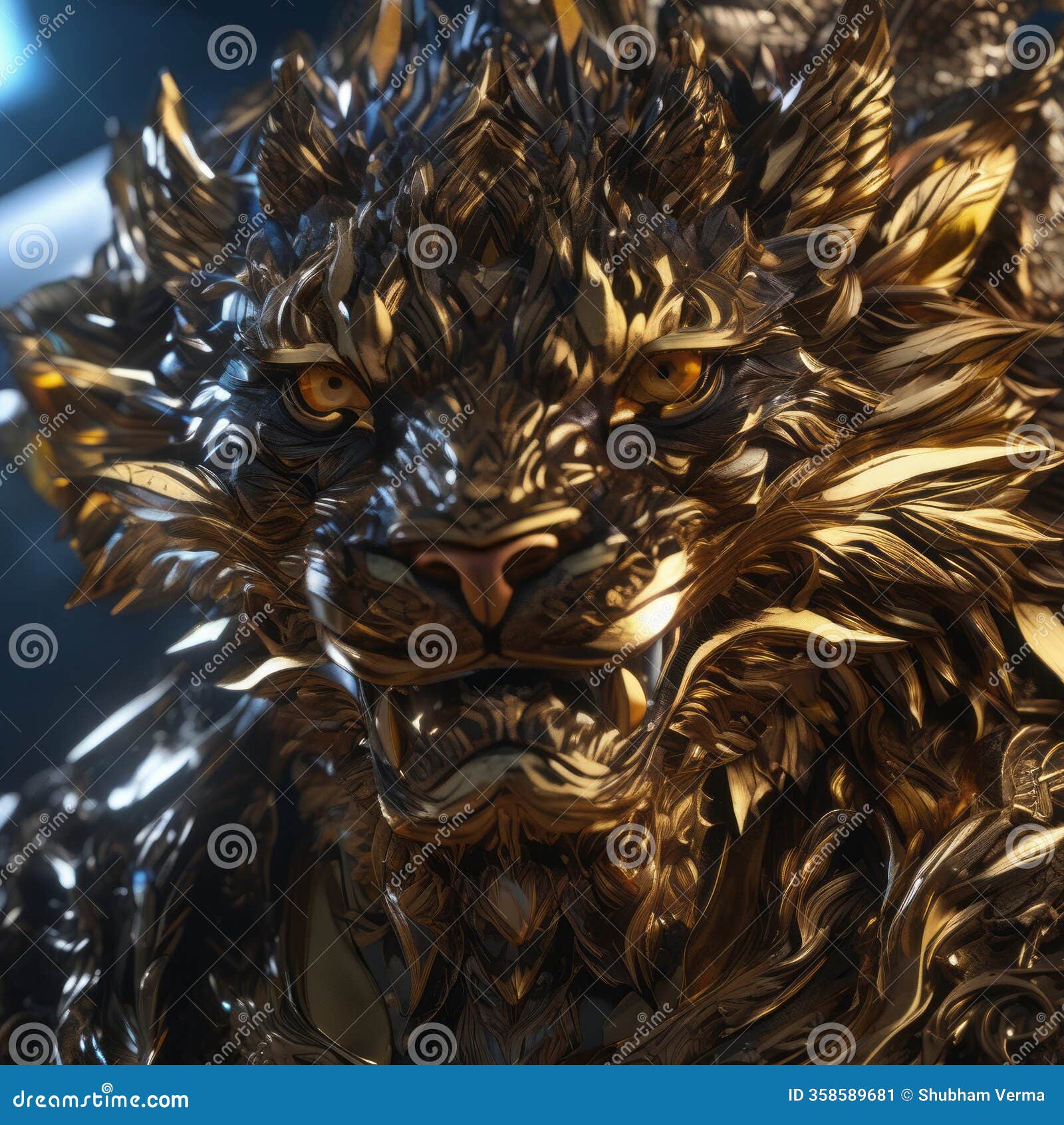 Fantasy Tiger In Armor In The Jungle Royalty-Free Stock Image ...