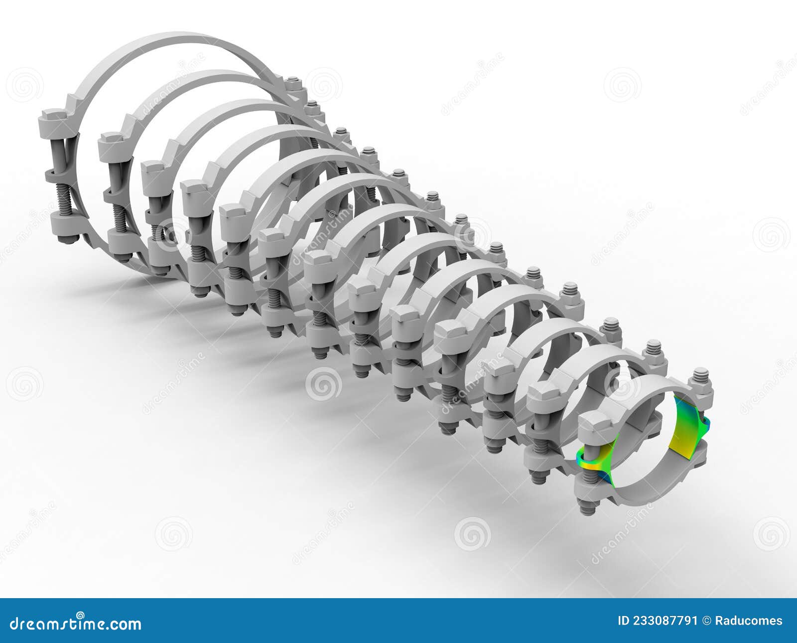 3D Rendering - FEA Analysis Of A Metal Clamp Royalty-Free Illustration ... 3D Rendering - FEA Analysis Of A Metal Clamp Royalty-Free Illustration ...