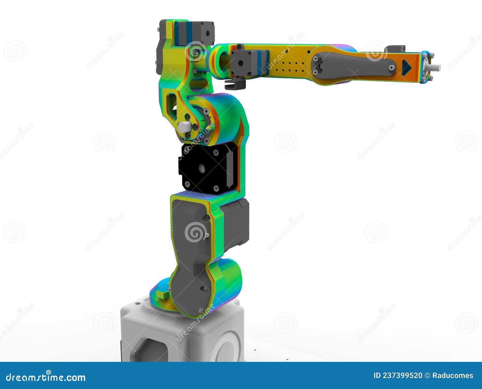 3D Rendering - FEA Analysis Of A Robotic Arm Stock Illustration ... 3D Rendering - FEA Analysis Of A Robotic Arm Stock Illustration ...