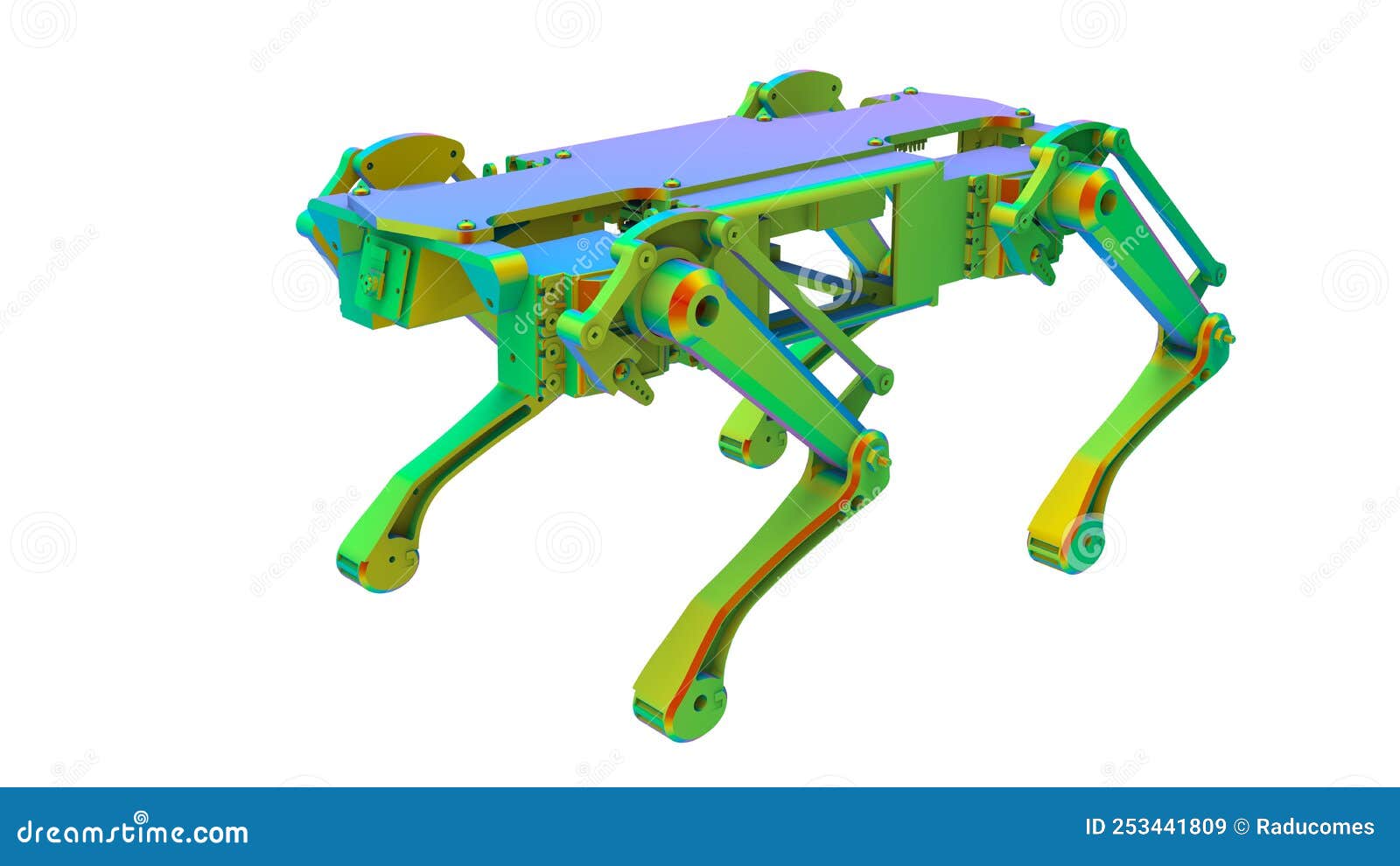 3D Rendering - FEA Analysis Of A Robotic Dog Royalty-Free Illustration ... 3D Rendering - FEA Analysis Of A Robotic Dog Royalty-Free Illustration ...