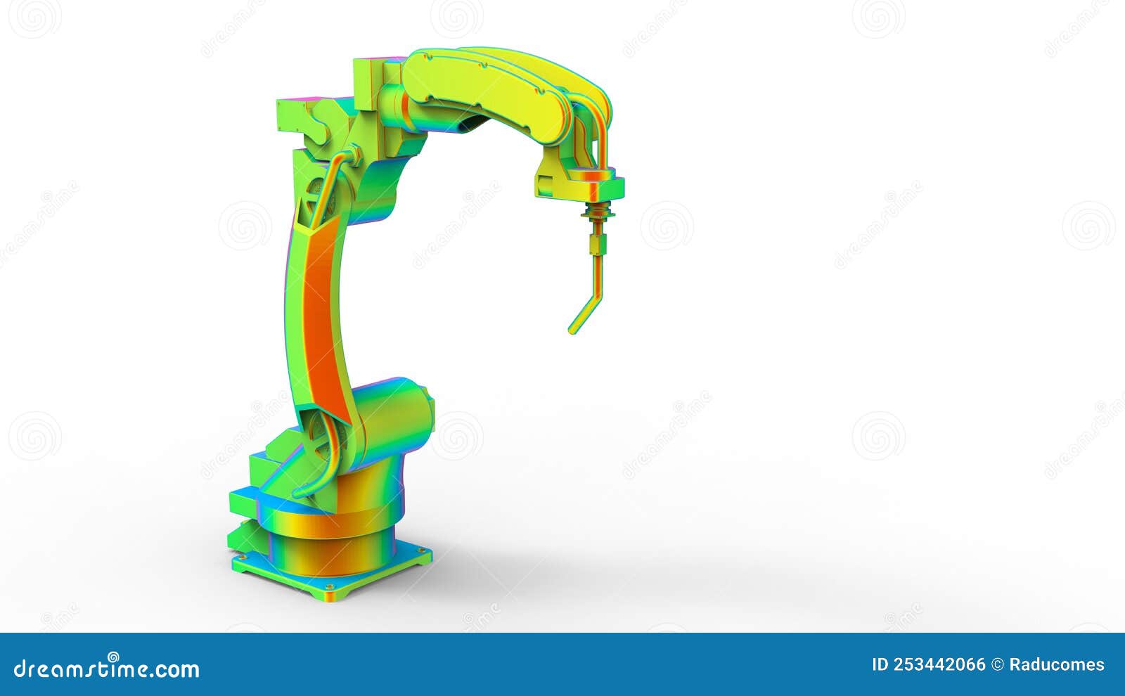 3D Rendering - FEA Analysis Of A Welding Robot Royalty-Free Cartoon ... 3D Rendering - FEA Analysis Of A Welding Robot Royalty-Free Cartoon ...