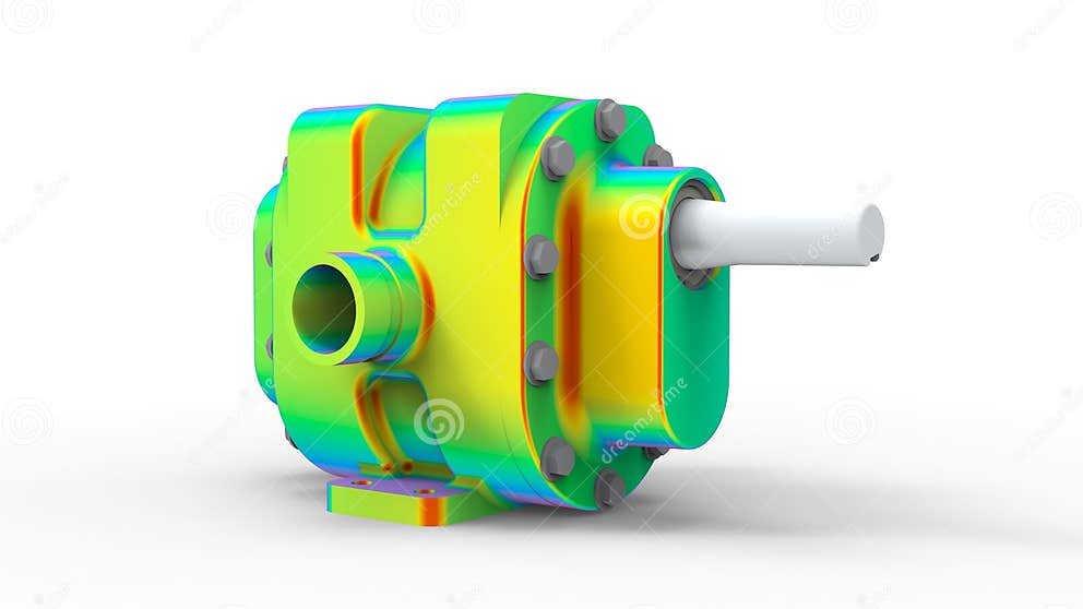 3D Rendering - FEA Study of the Housing of an Assembly Stock ...