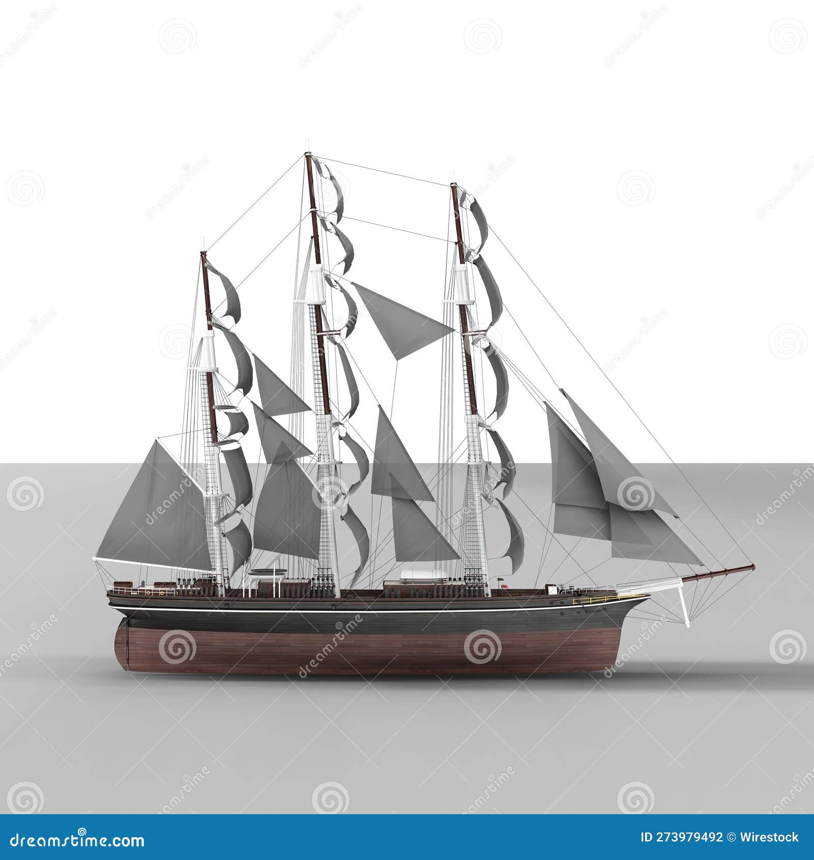 3D Rendering Features an Impressively Large Ship Situated Atop a Smooth ...