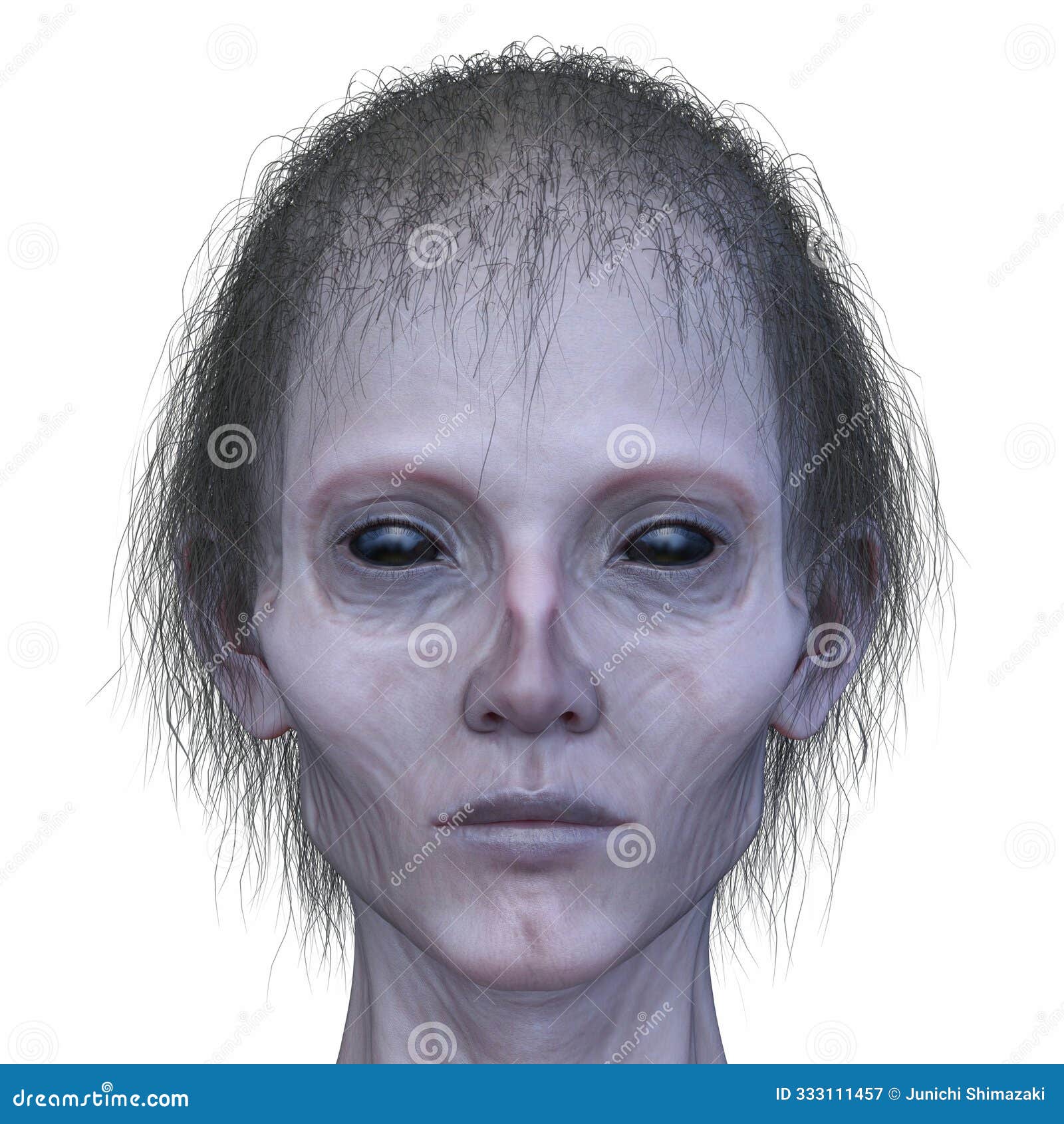 3D Rendering of a Female Zombie Face Stock Illustration - Illustration ...