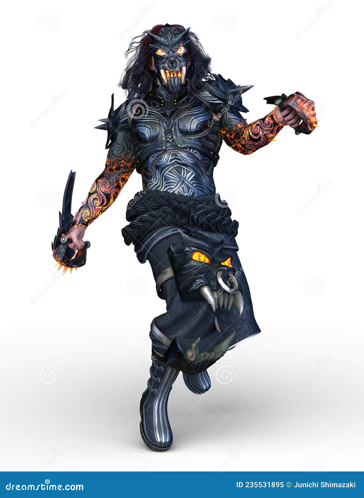 3D rendering of a fencer stock illustration. Illustration of rendering ...