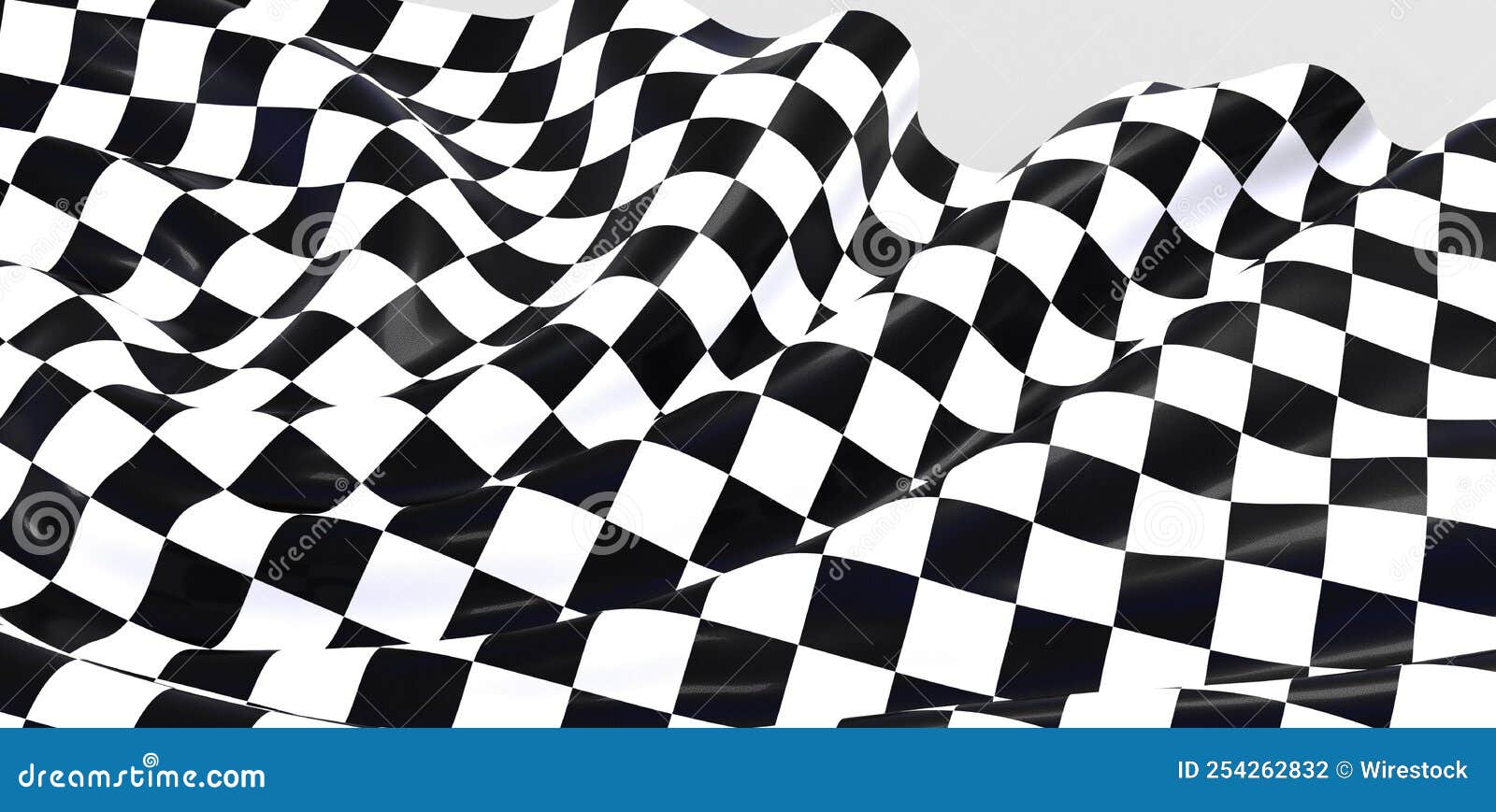 3d Rendering of Finish Flag Background Stock Illustration ...