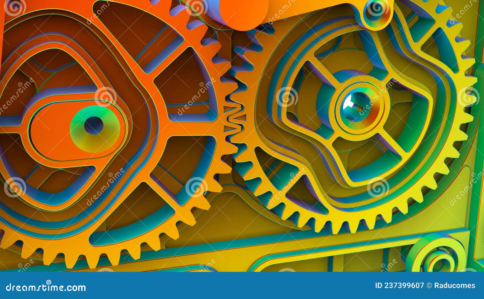 Interlocking Gears And Cogs Design Cartoon Vector 106825871