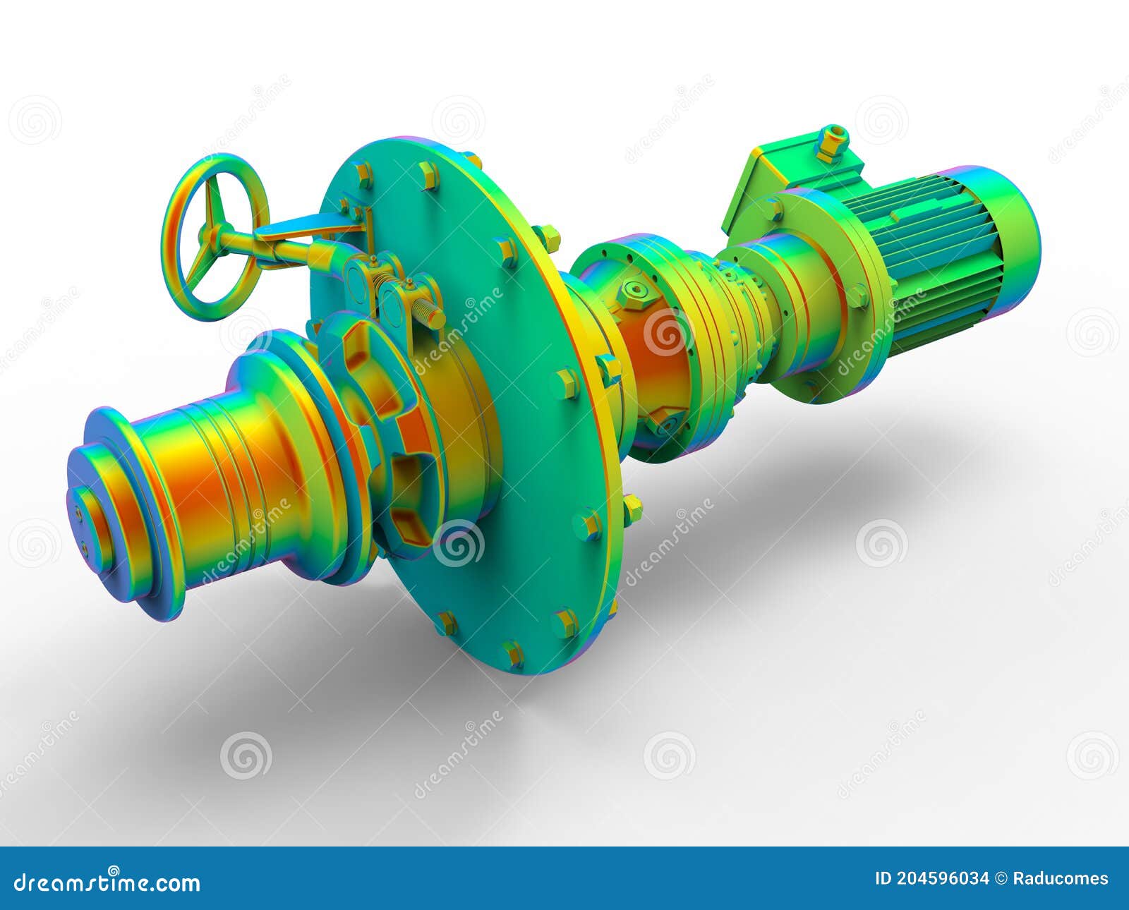 3d Rendering Finite Element Of An Assembly Stock Illustration