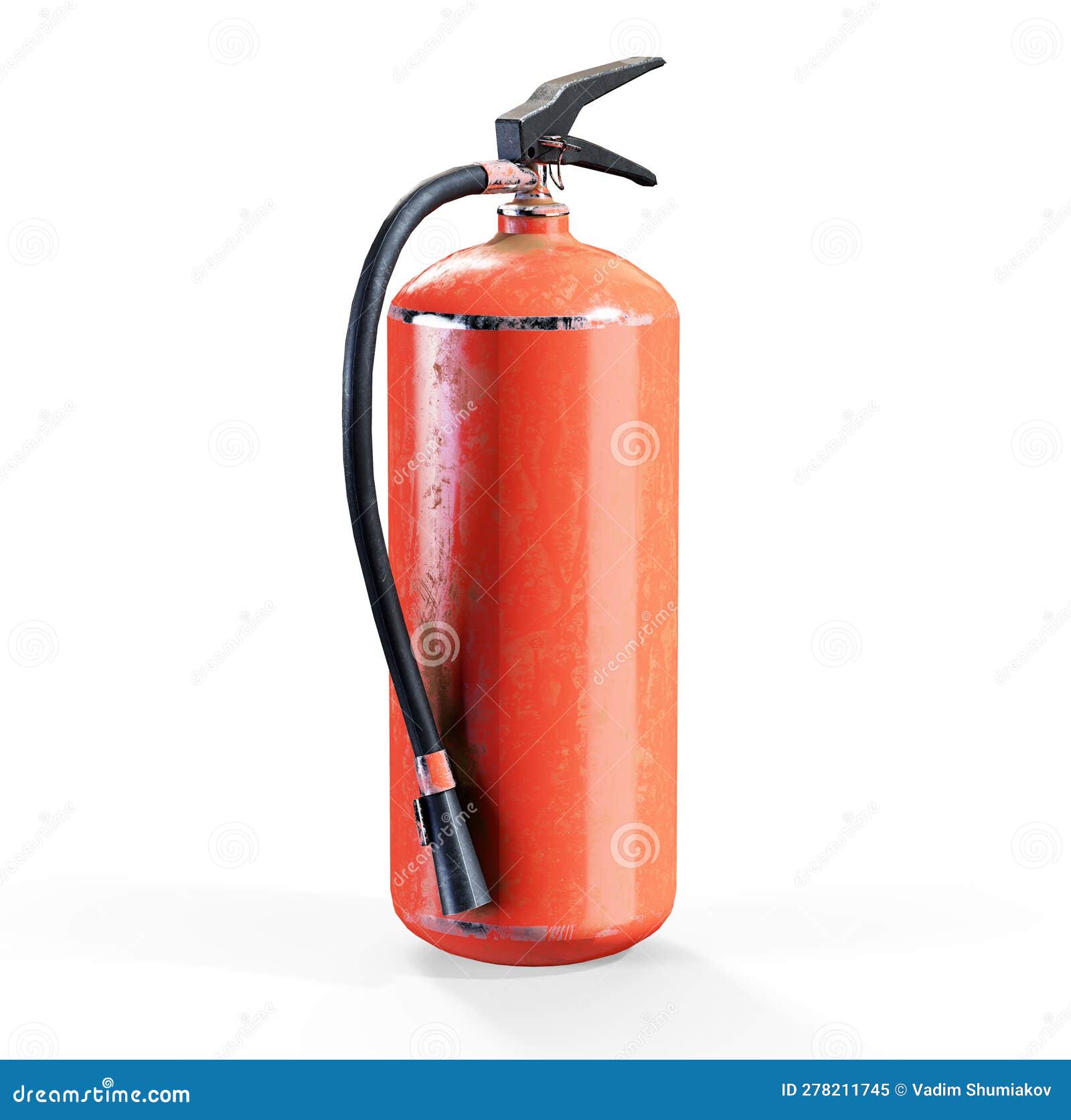3d Rendering Fire Extinguisher on White Background Stock Illustration ...