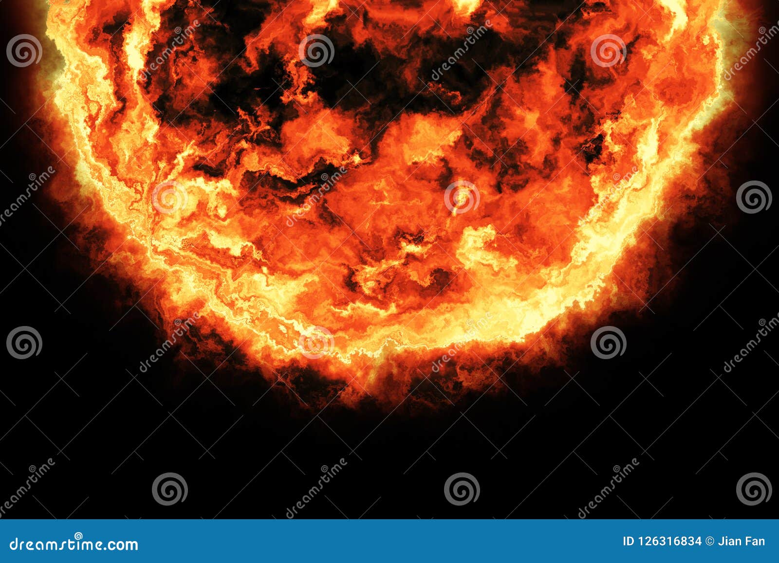 3d Rendering, Fireball, Flaming Fire Royalty-Free Stock Photo ...