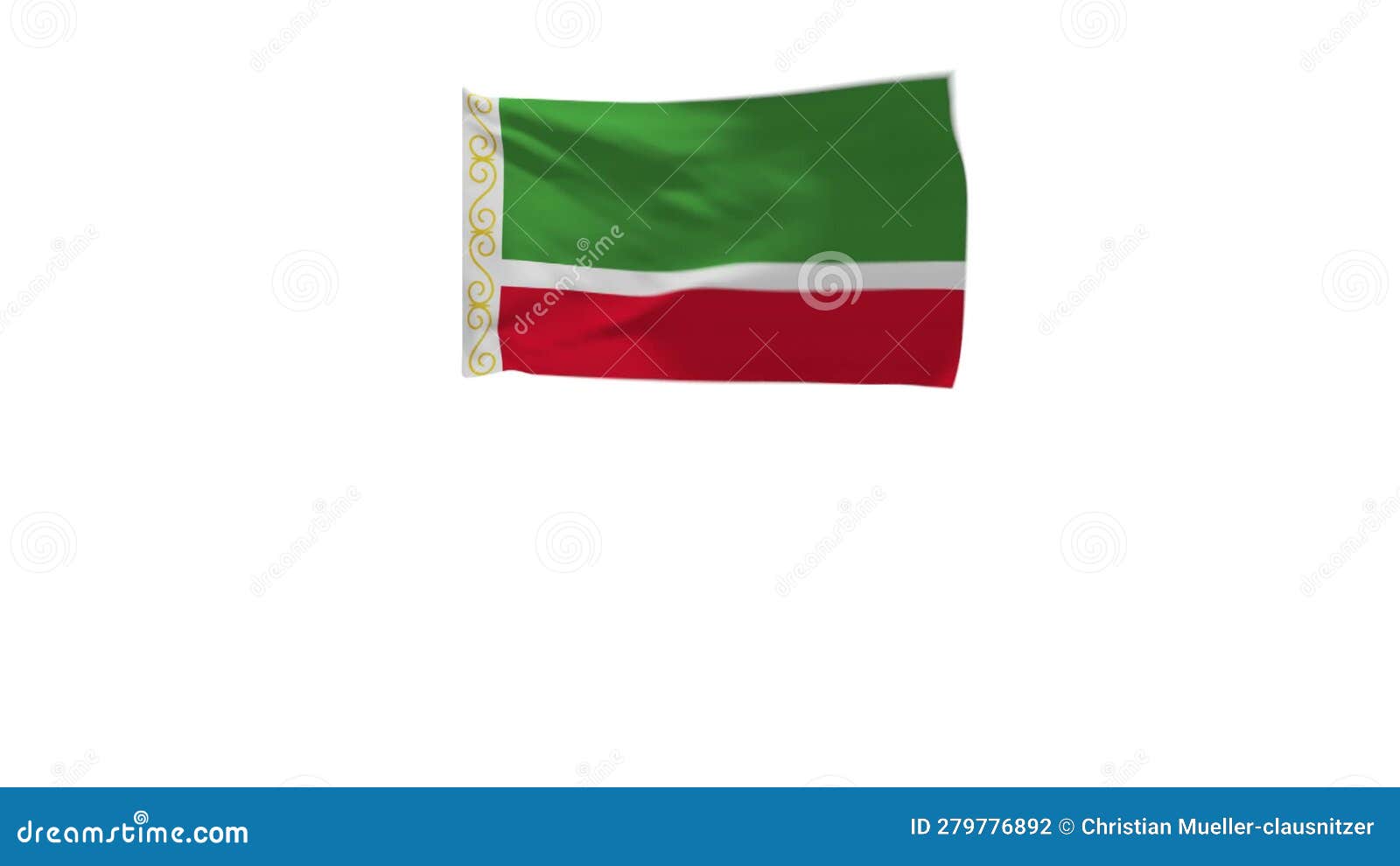 3D Rendering of the Flag of Chechen Republic Stock Footage - Video of ...