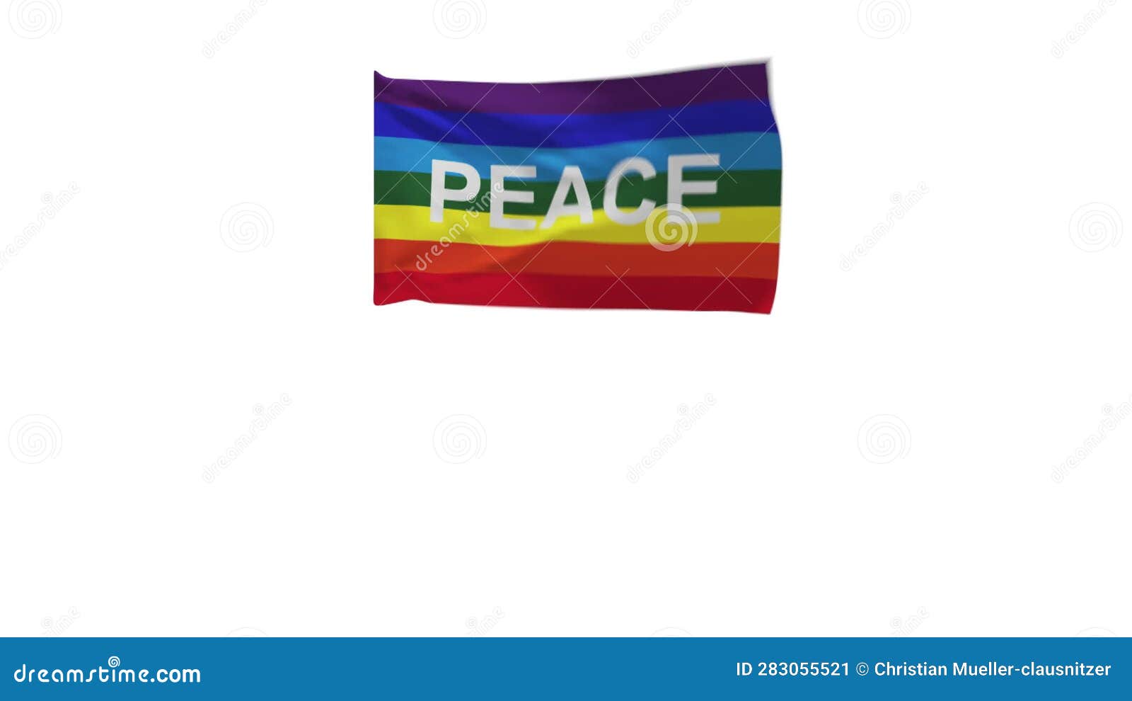 3D Rendering of the Flag of the Peace Flag Stock Video - Video of ...