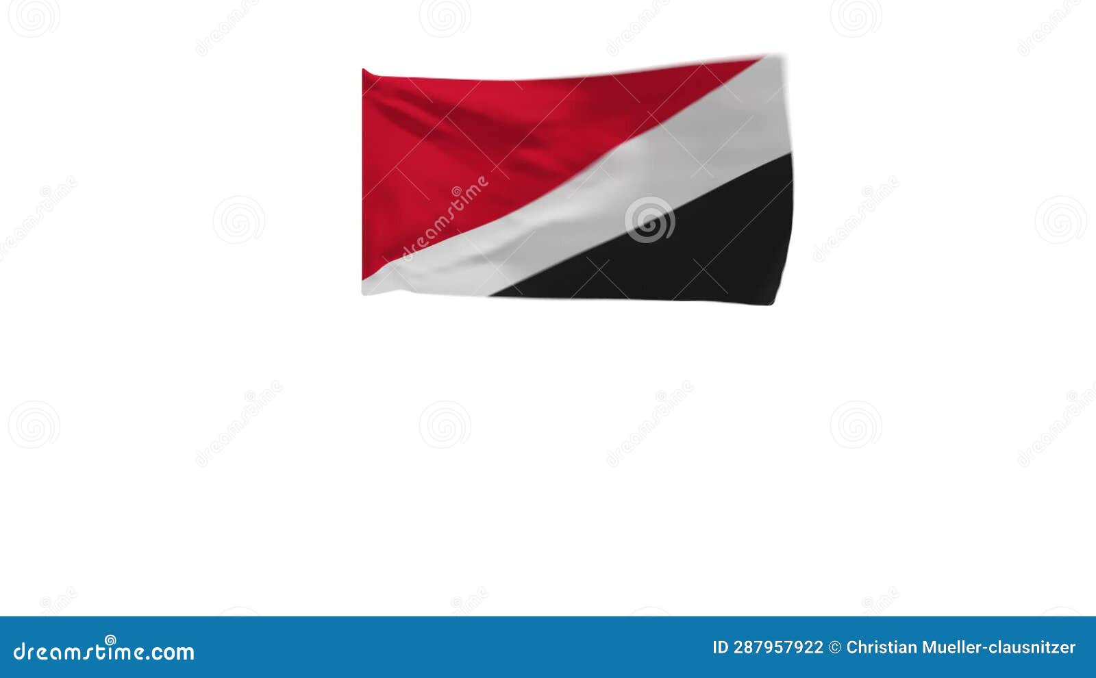 3D Rendering of the Flag of Principality of Sealand Stock Footage ...