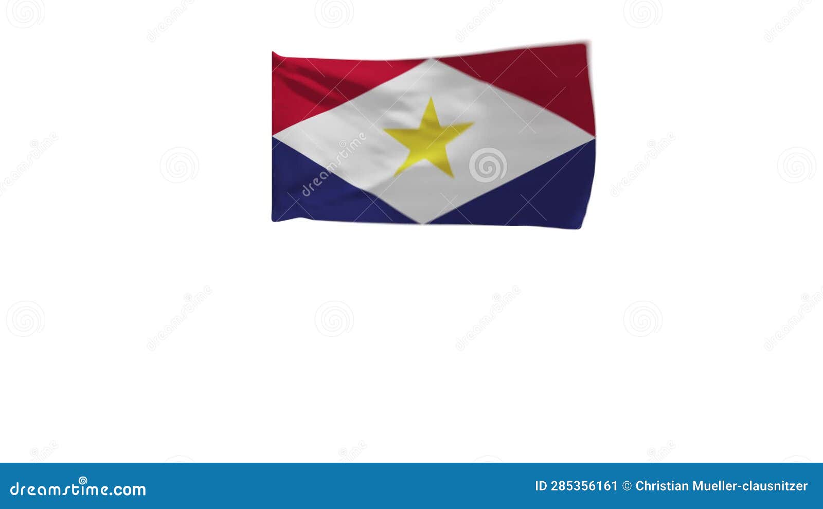 3D Rendering of the Flag of Saba Stock Video - Video of design ...