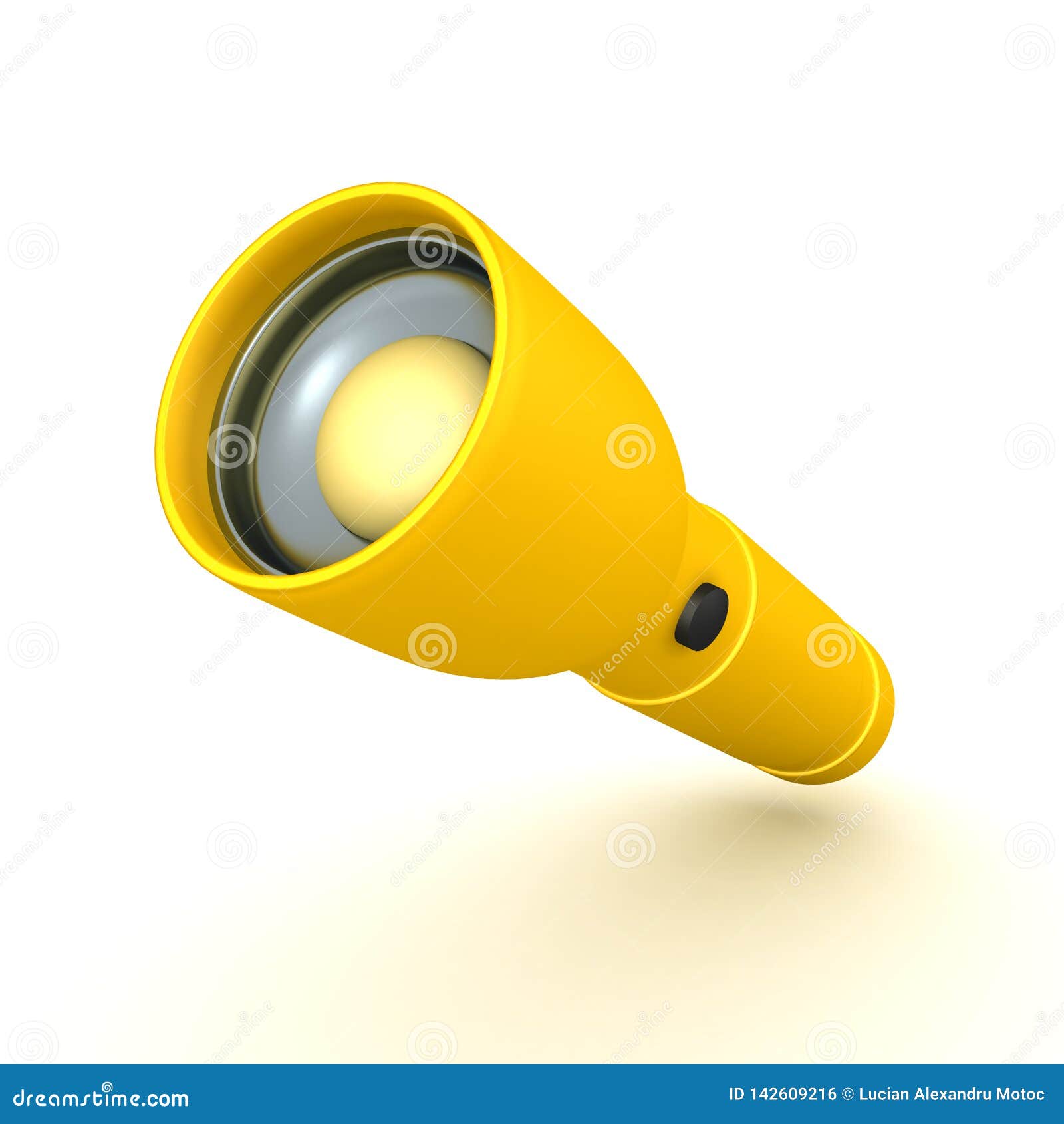 3D Rendering of flashlight stock illustration. Illustration of hiking ...