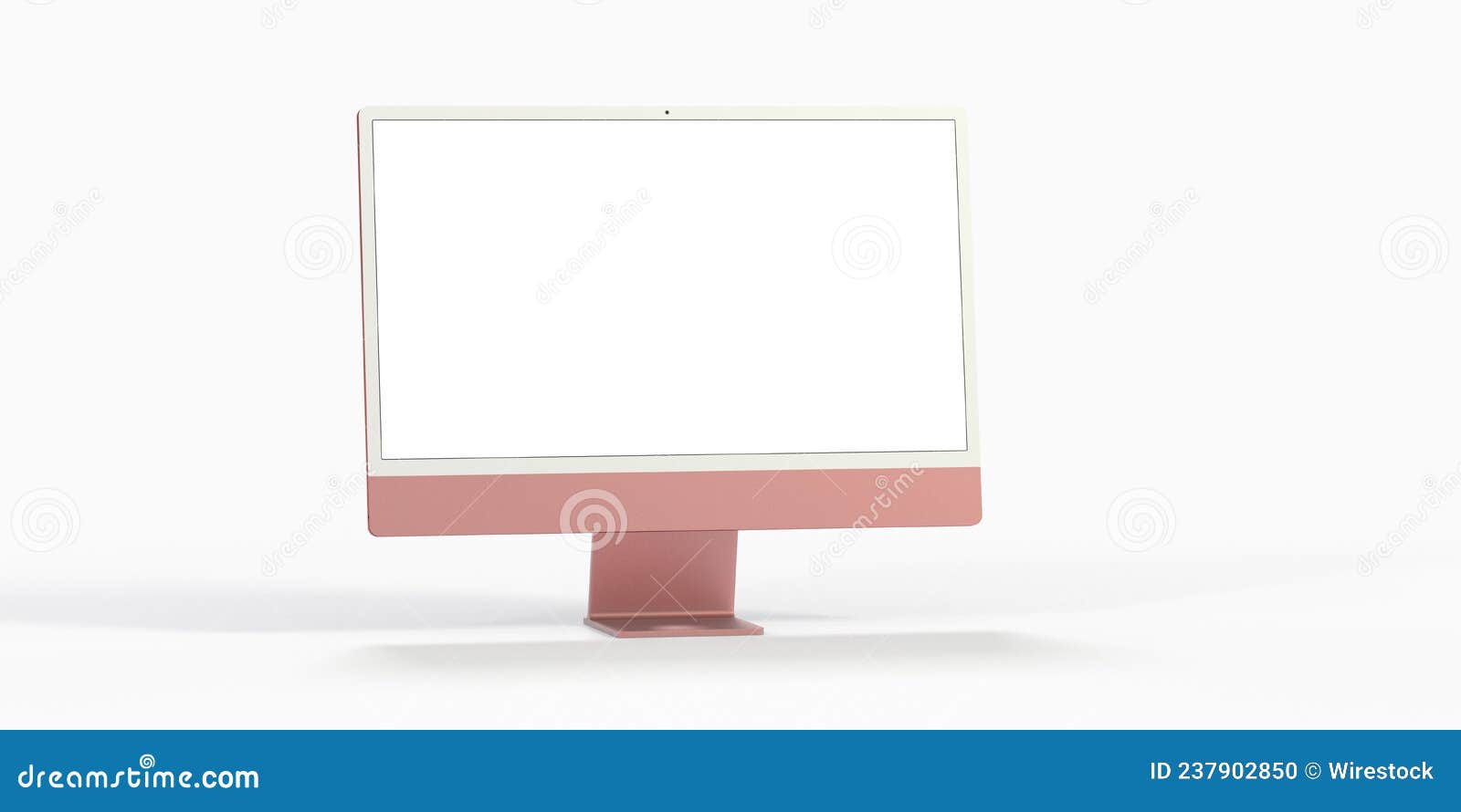3D Rendering of a Flat-screen Isolated in White Stock Illustration ...