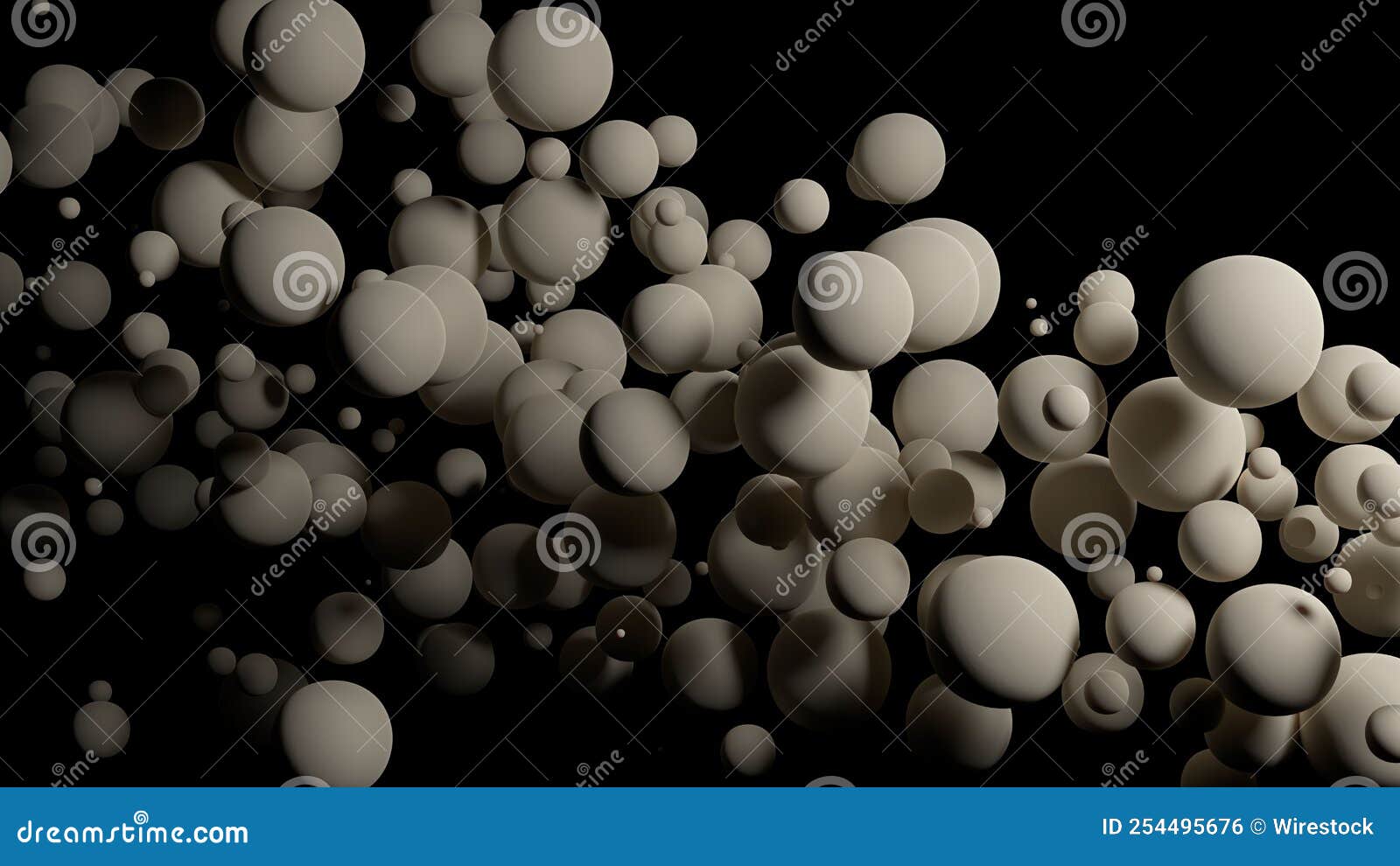 3D Rendering of Floating Balls Stock Illustration - Illustration of ...