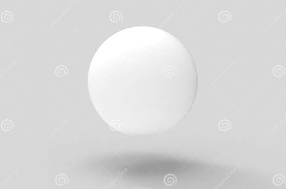 3d Rendering. Floating White Sphere with Shadow on the Floor Background ...