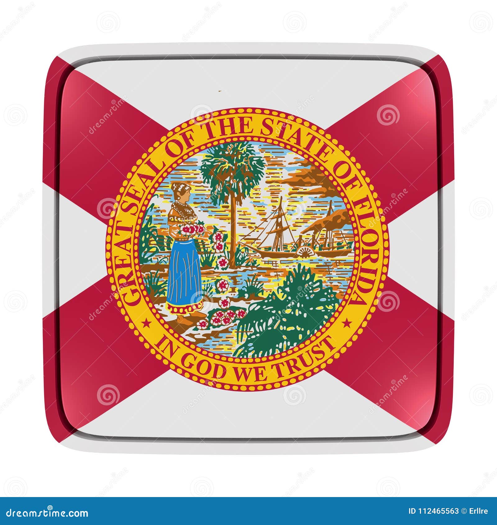 Florida flag icon stock illustration. Illustration of patriot - 112465563