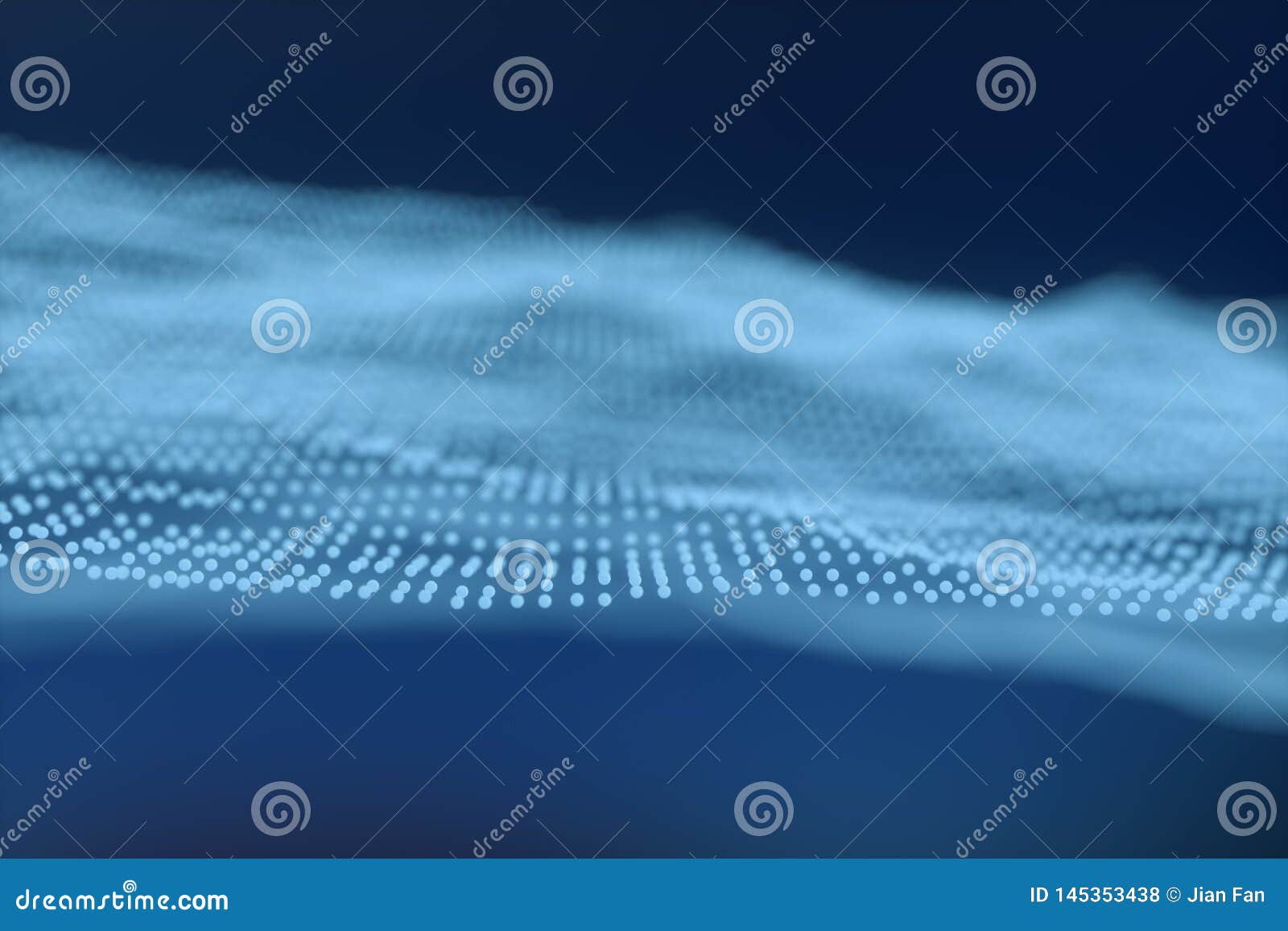 3d Rendering, Flow Dot with Gradient Background Stock Illustration ...