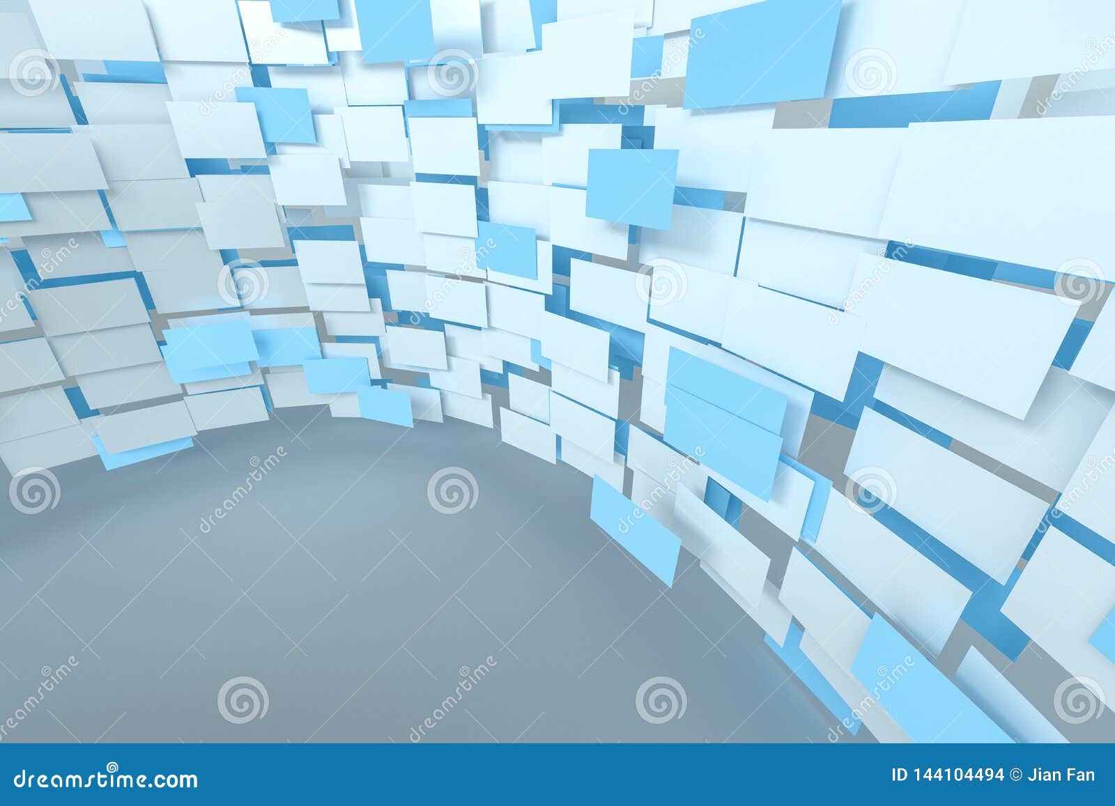 3d Rendering, Flow Square Paper, Creative Background Stock Illustration ...