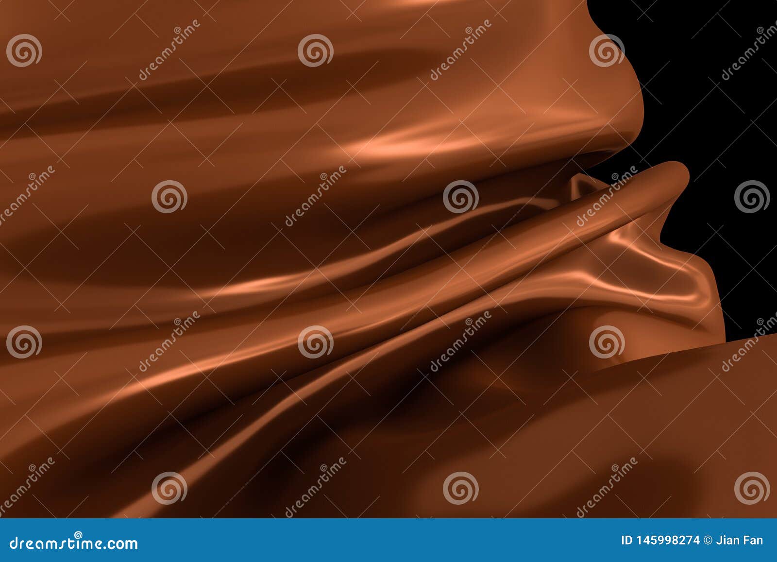 3d Rendering, Flowing Cloth Background Stock Illustration ...